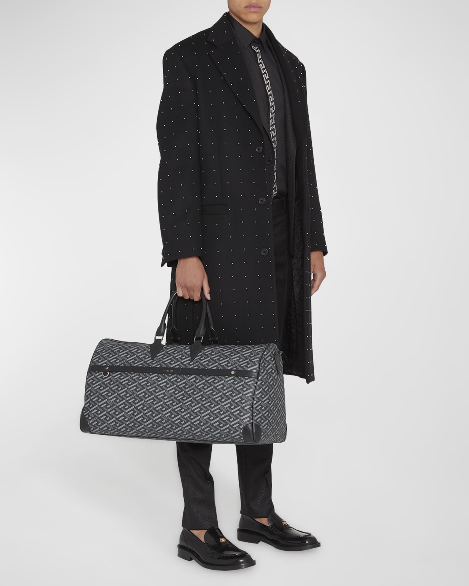 Versace Men's Monogram Duffel Bag | Neiman Marcus