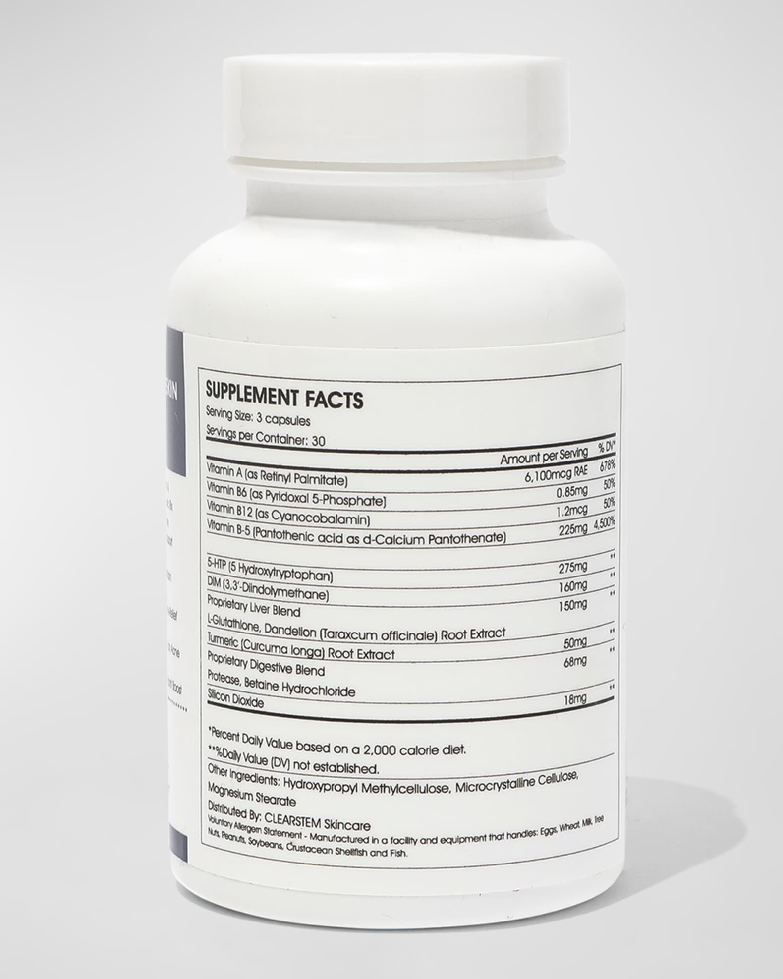 CLEARSTEM Skincare MINDBODYSKIN Acne & Stress Vitamin, 90 Count ...