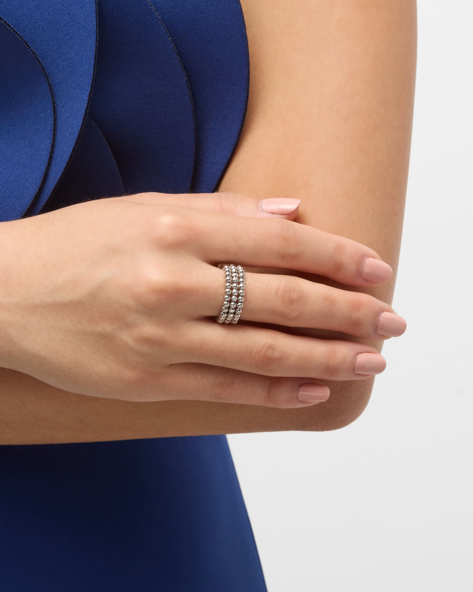 Platinum Born Triple Limitless Ring, Size about 5.5 to 7 | Neiman Marcus