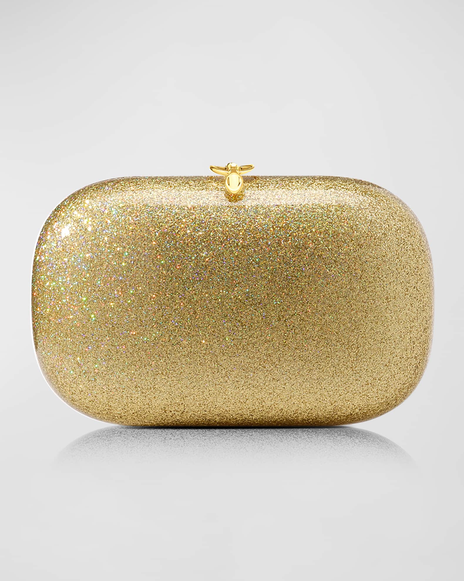 Jeffrey Levinson Elina Plus Glitter Coated Clutch Bag | Neiman Marcus