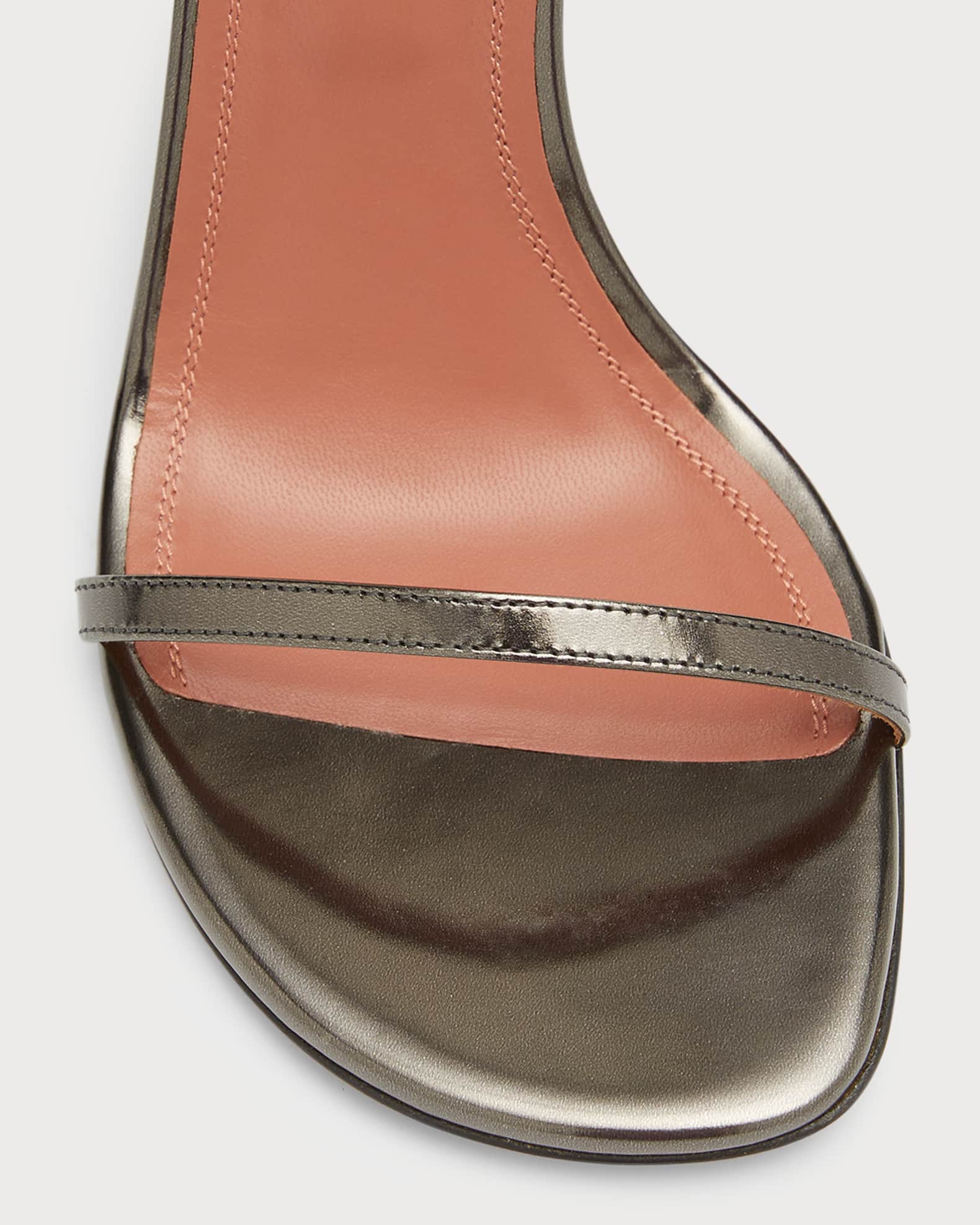 Amina Muaddi Giorgia Metallic Crystal-Cuff Sandals | Neiman Marcus