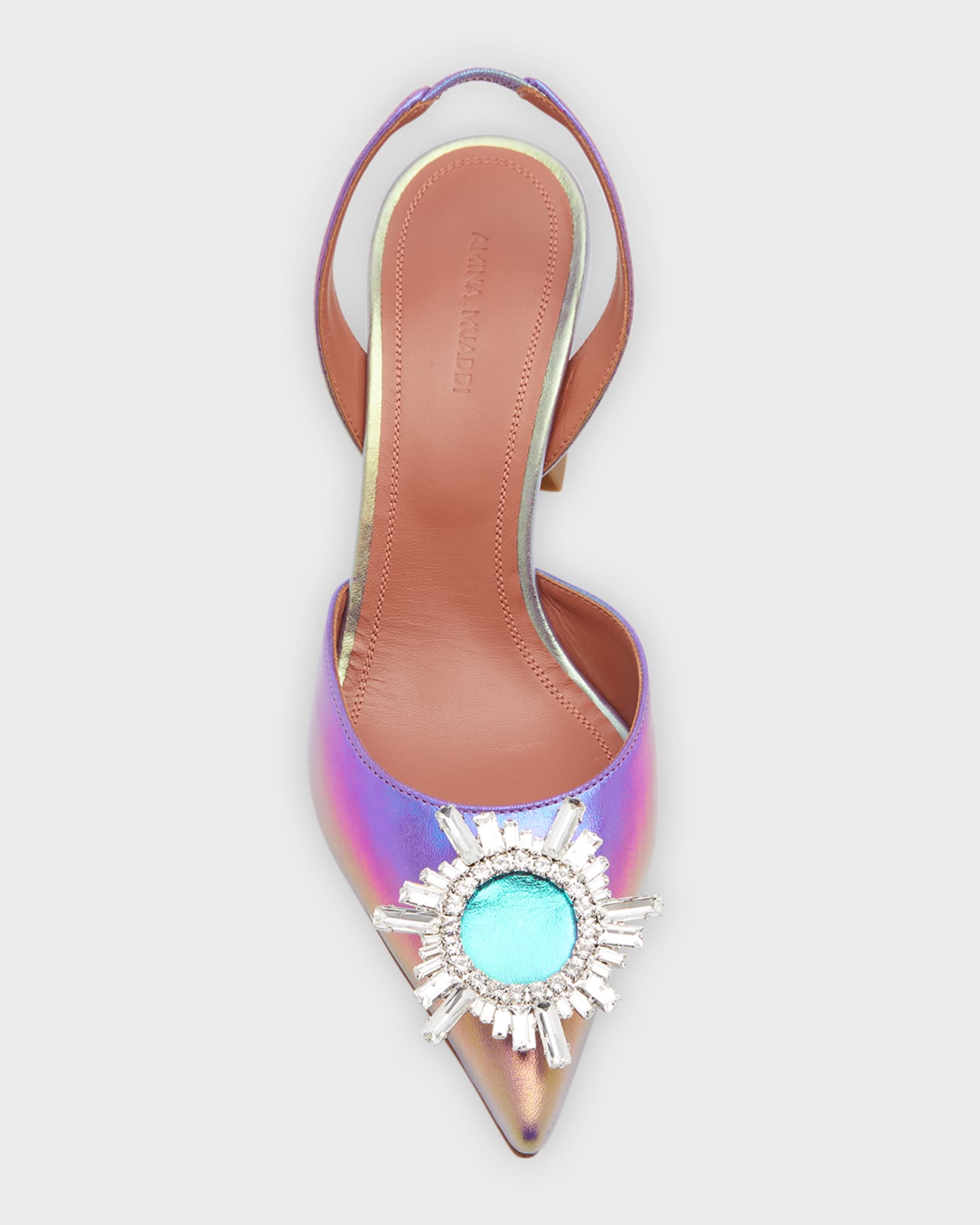Amina Muaddi Begum Ombre Crystal Slingback Pumps | Neiman Marcus