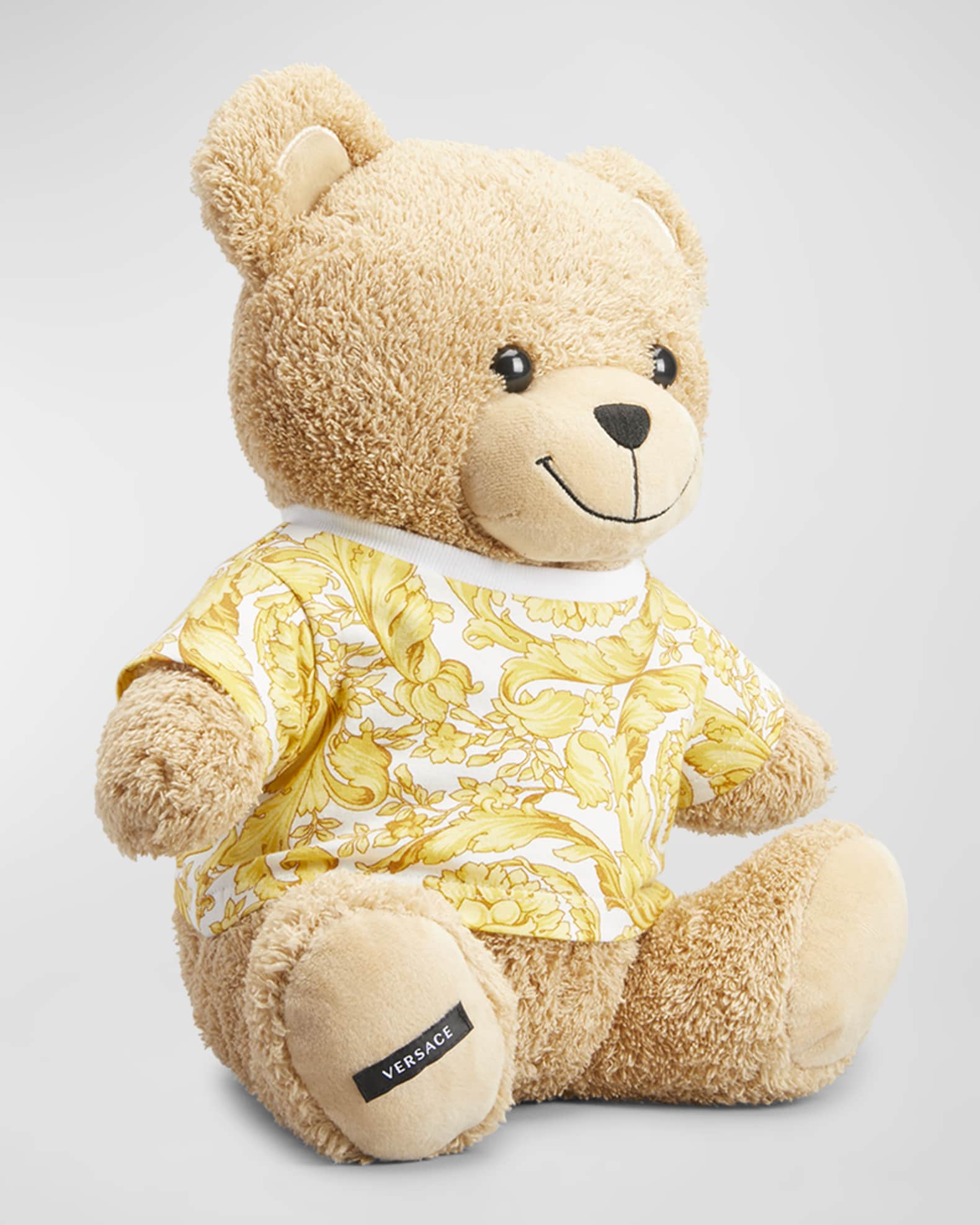 Versace Kid's Plush Teddy W/ Barocco-Print T-Shirt | Neiman Marcus