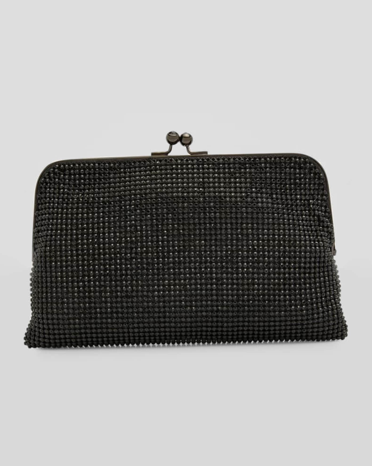 Whiting & Davis Dimple Crystal Mesh Clutch Bag | Neiman Marcus