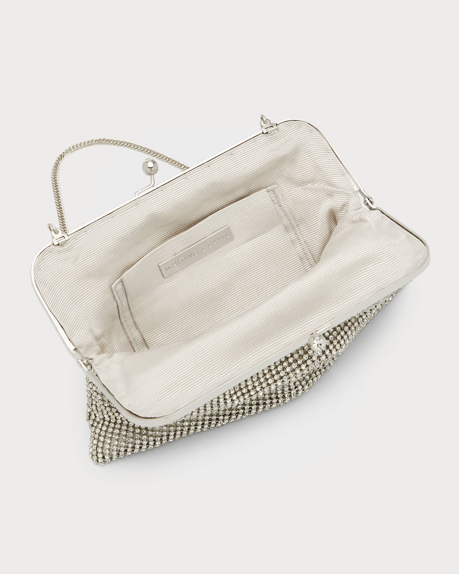 Whiting & Davis Dimple Crystal Mesh Clutch Bag | Neiman Marcus