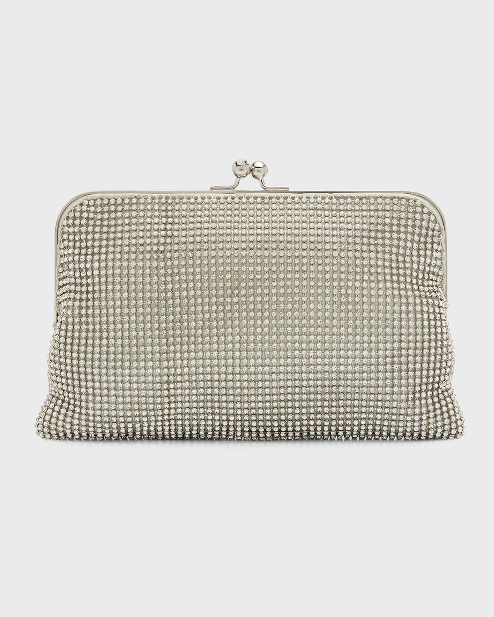 Whiting & Davis Dimple Crystal Mesh Clutch Bag | Neiman Marcus