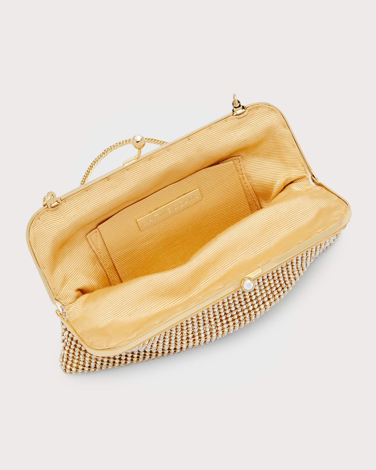 Whiting & Davis Dimple Crystal Mesh Clutch Bag | Neiman Marcus