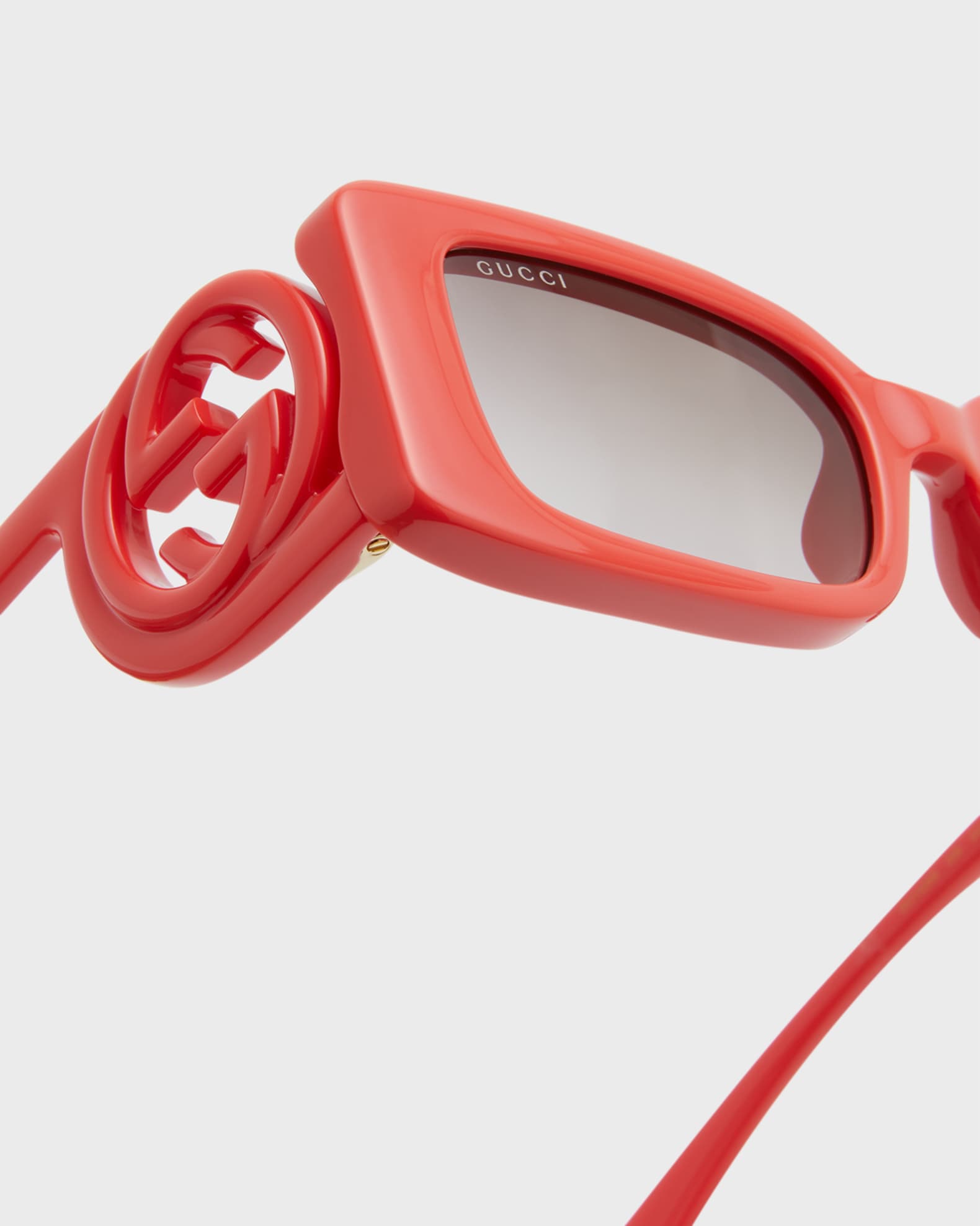 Gucci GG Rectangle Acetate Sunglasses | Neiman Marcus