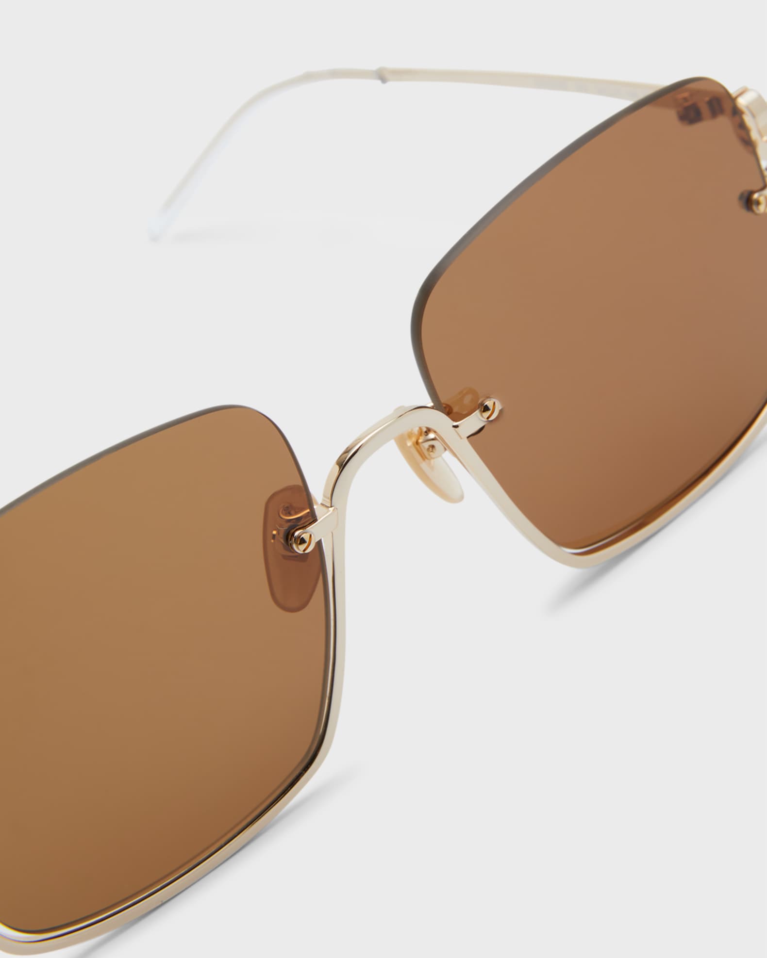 Gucci Semi-Rimmed Metal & Acetate Square Sunglasses | Neiman Marcus