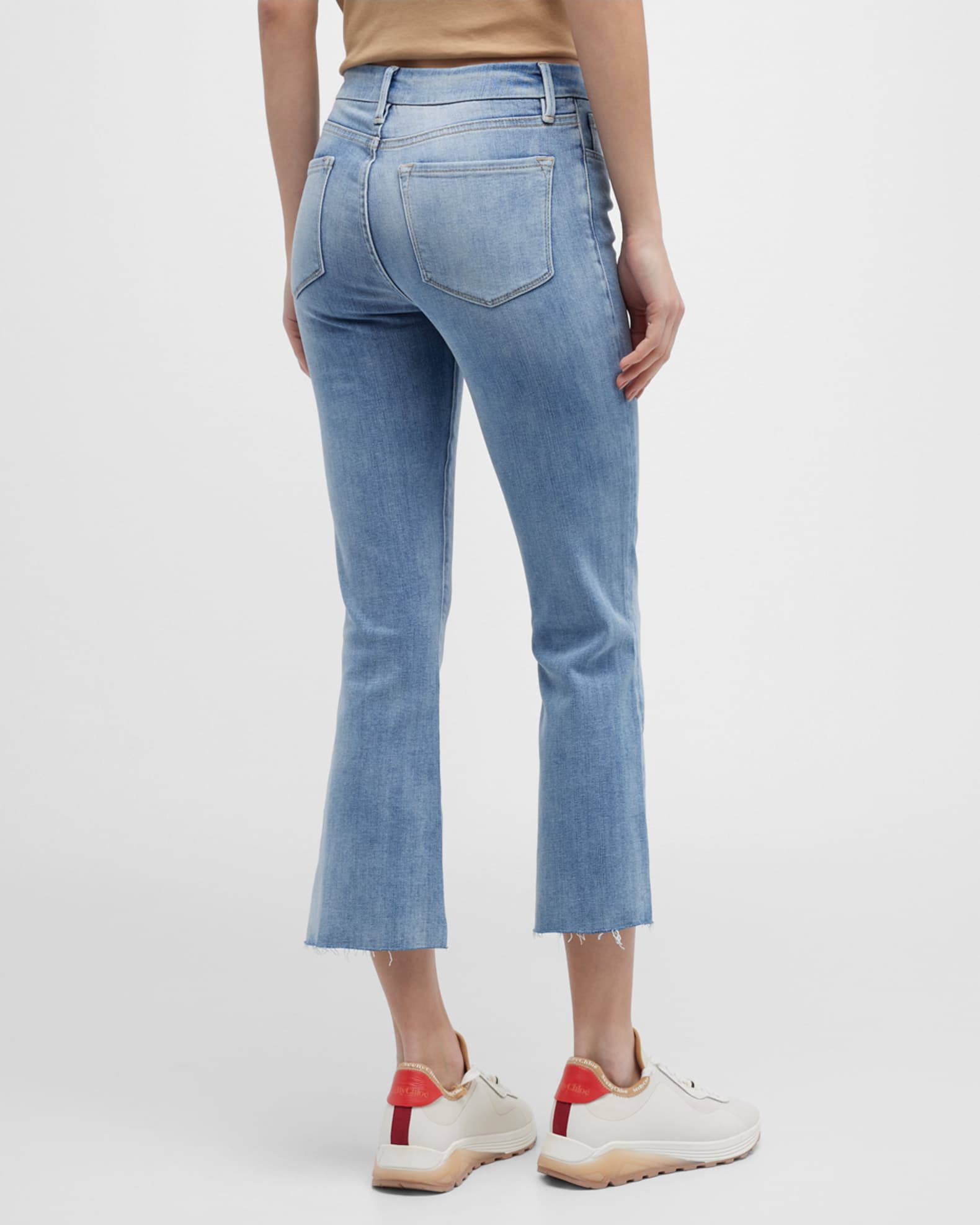 FRAME Le Crop Mini Boot Step Fray Jeans | Neiman Marcus