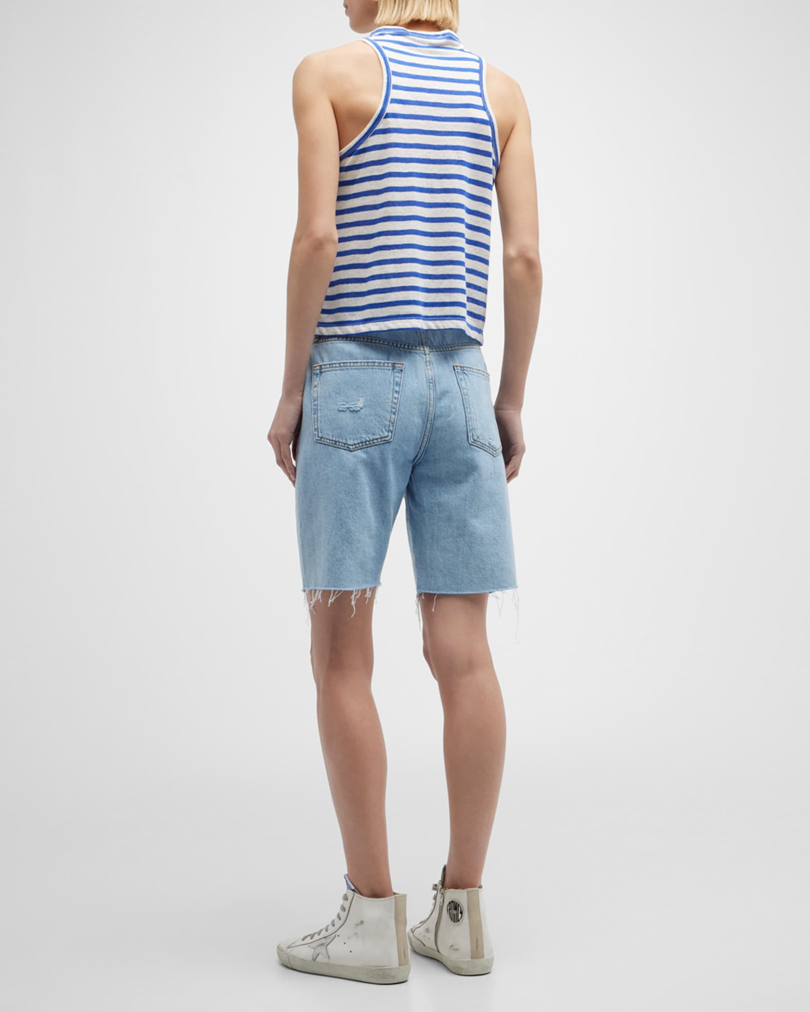 FRAME Ringer Striped Tank Top | Neiman Marcus