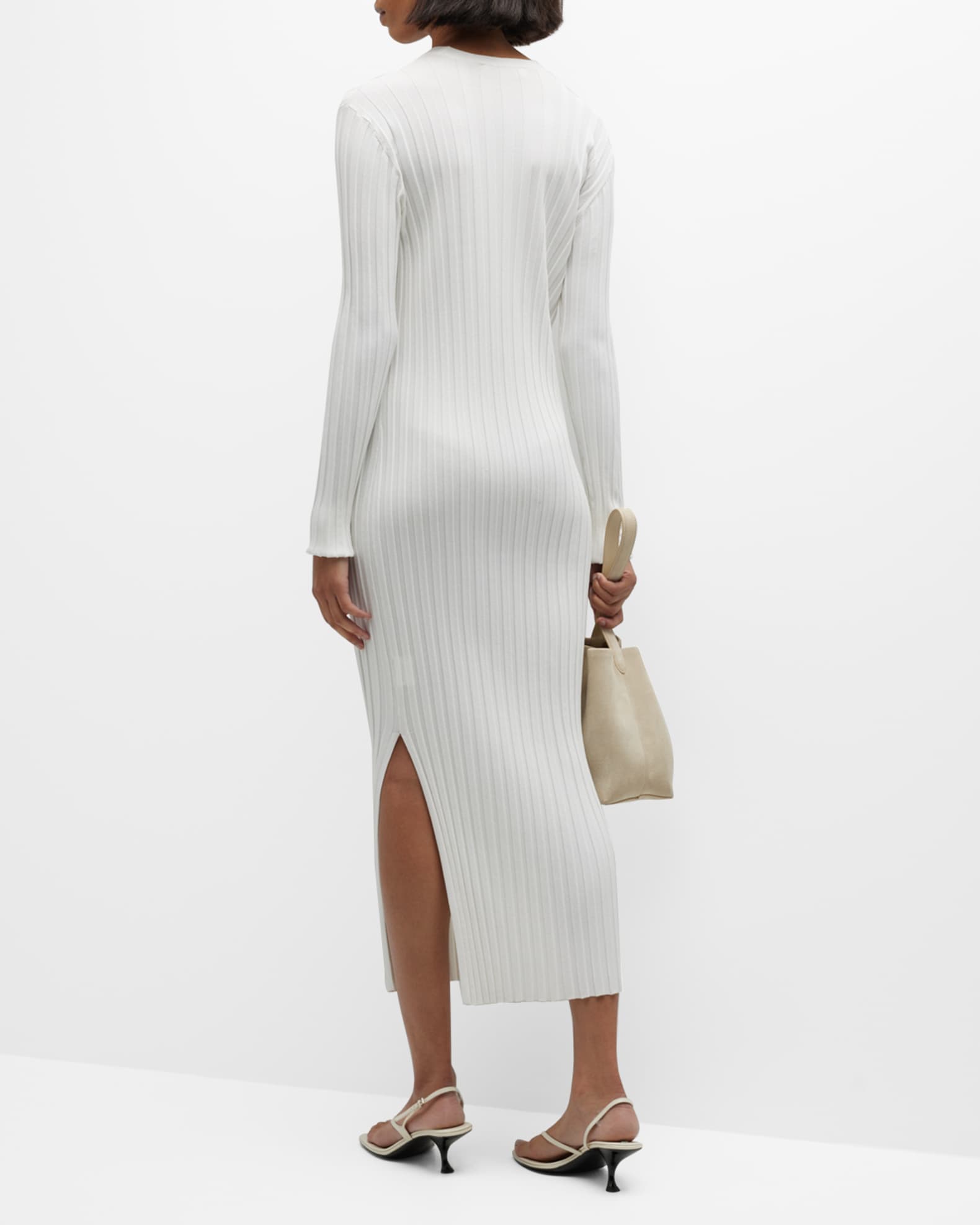 FRAME Ribbed Midi Sweater Dress | Neiman Marcus