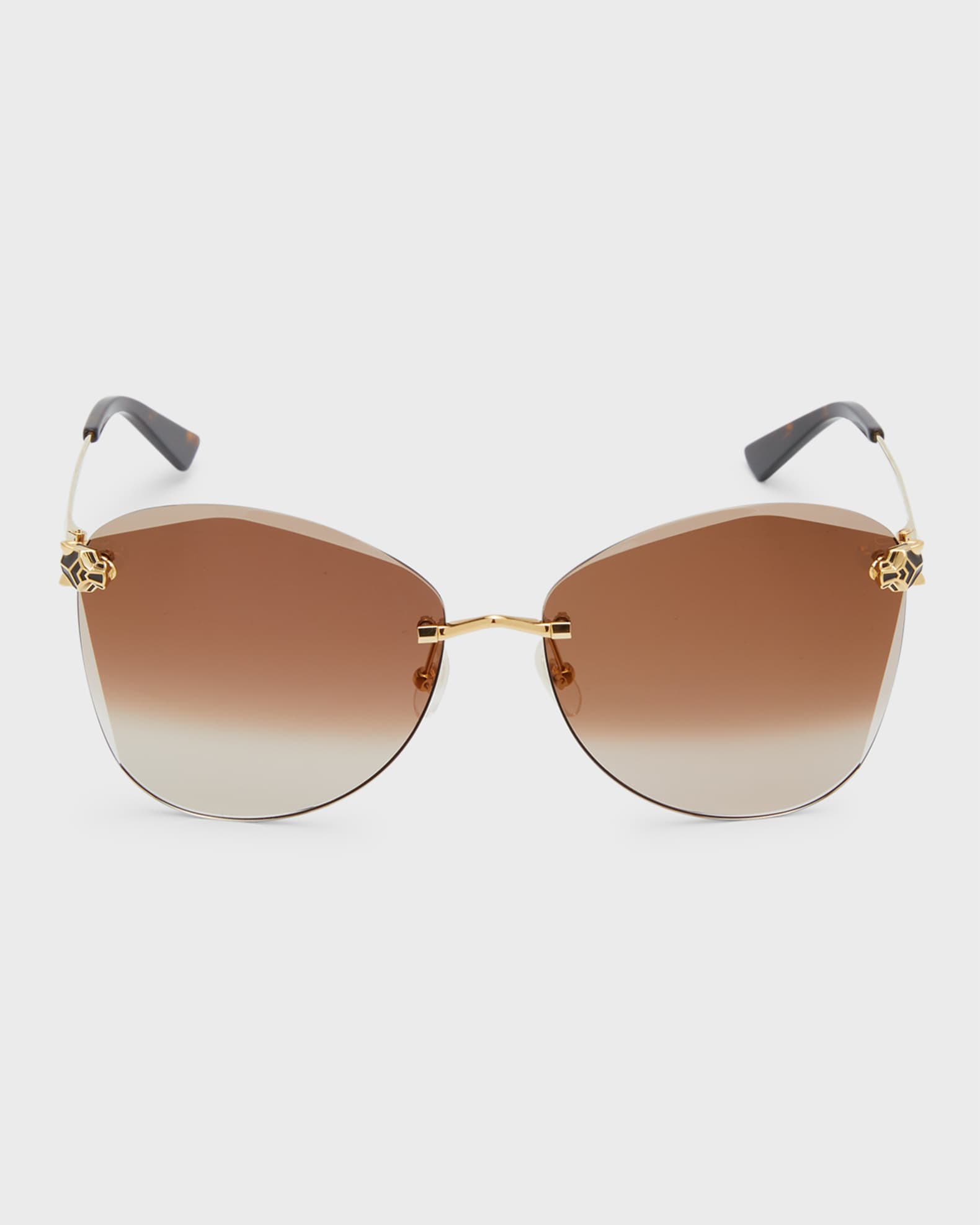 Cartier Panther Metal Butterfly Sunglasses | Neiman Marcus