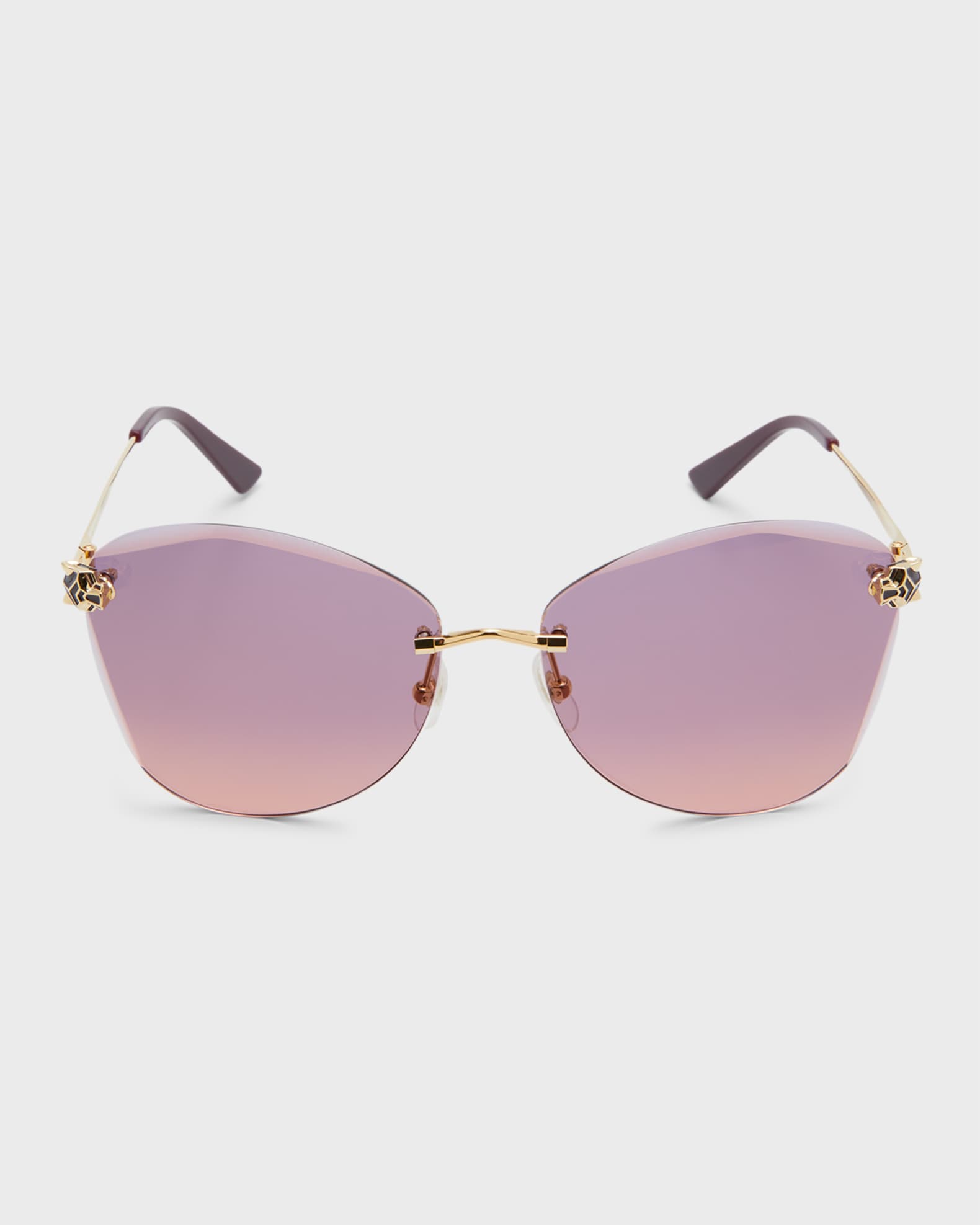 Cartier Panther Metal Butterfly Sunglasses | Neiman Marcus