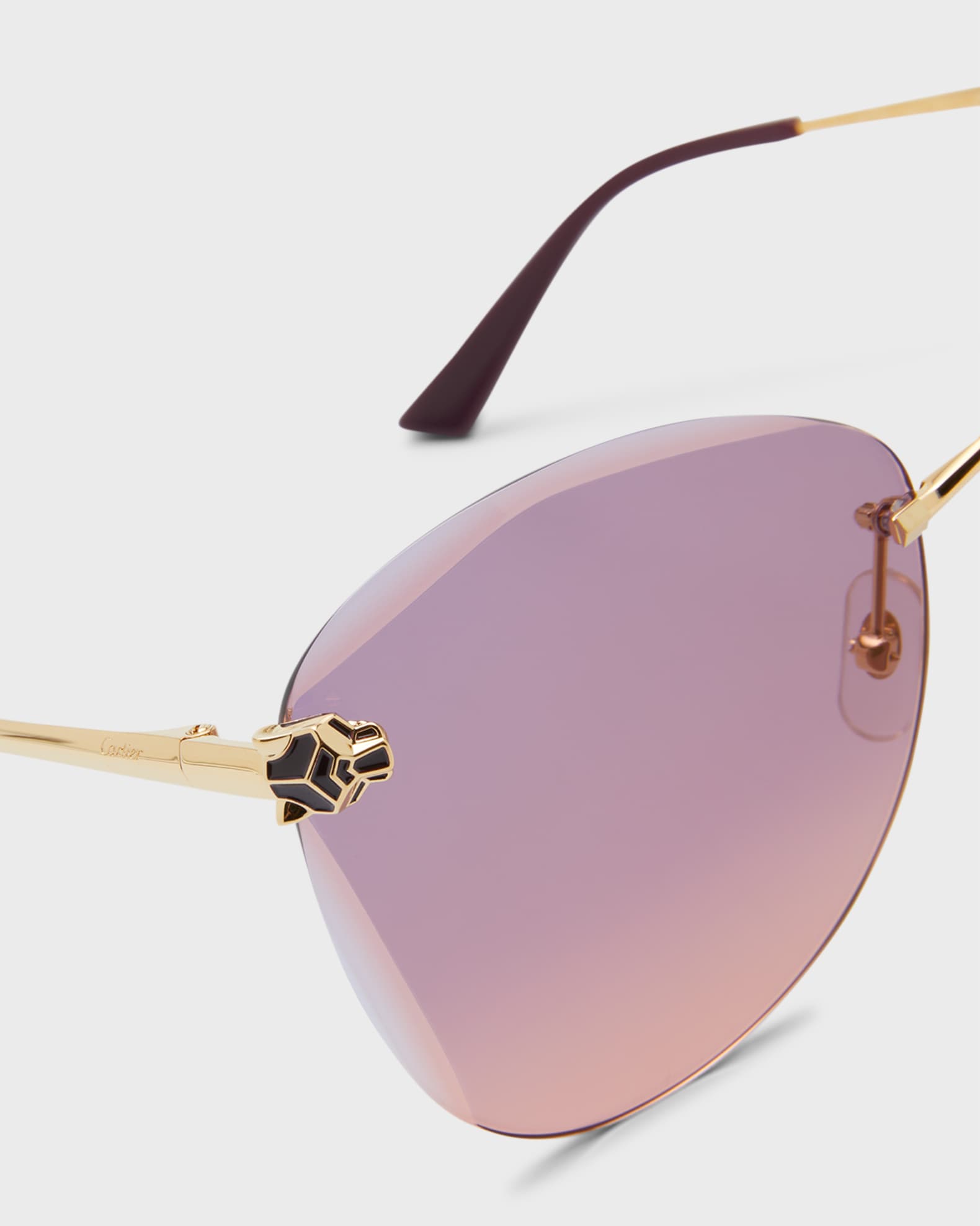 Cartier Panther Metal Butterfly Sunglasses | Neiman Marcus