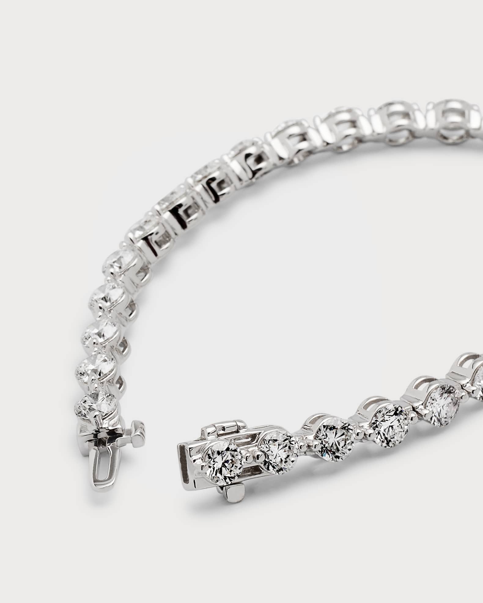 Neiman Marcus Diamonds 18K White Gold Diamond Bracelet, 7"L, 10.08tcw ...