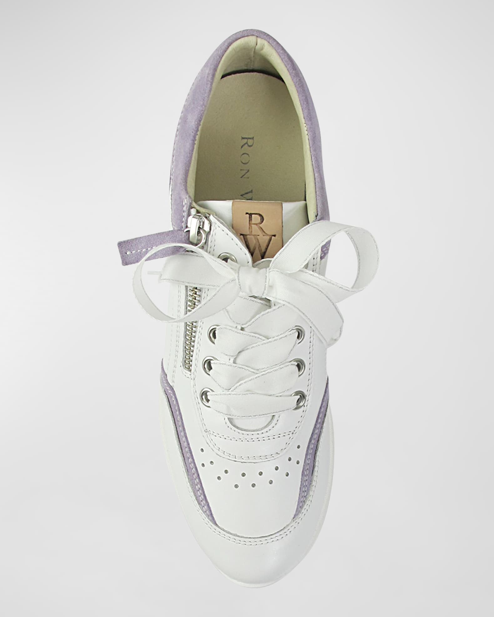 Ron White Roxy Weatherproof Leather Wedge Sneakers | Neiman Marcus