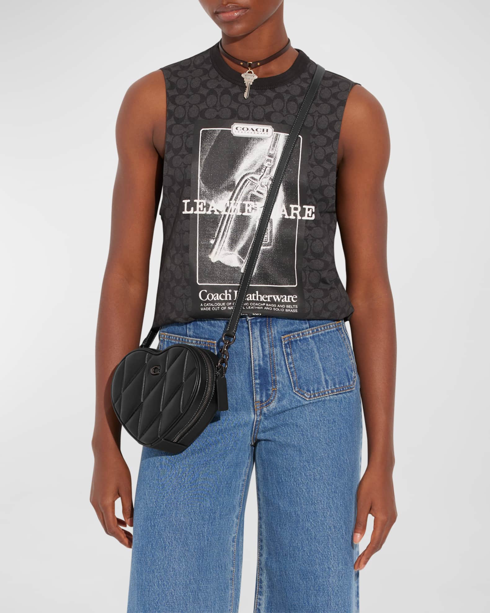 Coach Heart Quilted Leather Crossbody Bag | Neiman Marcus