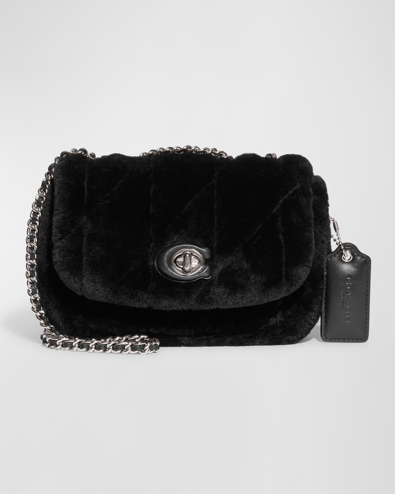 Coach Pillow Madison 18 Quilted Shearling Shoulder Bag | Neiman Marcus