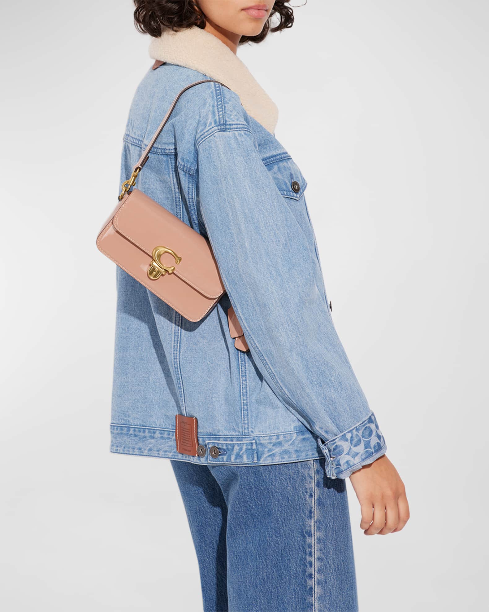 Coach Studio Flap Patent Leather Shoulder Bag | Neiman Marcus