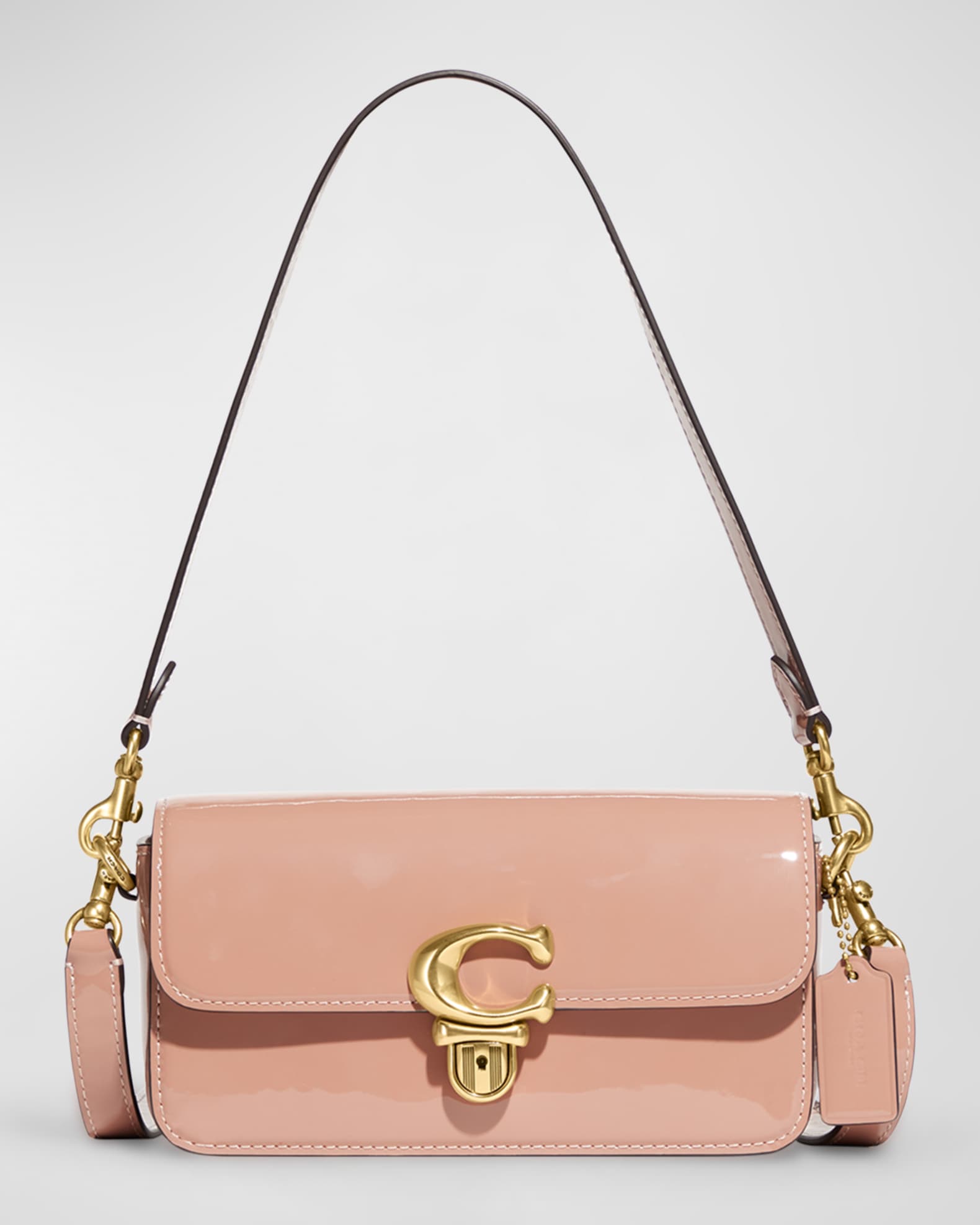 Coach Studio Flap Patent Leather Shoulder Bag | Neiman Marcus