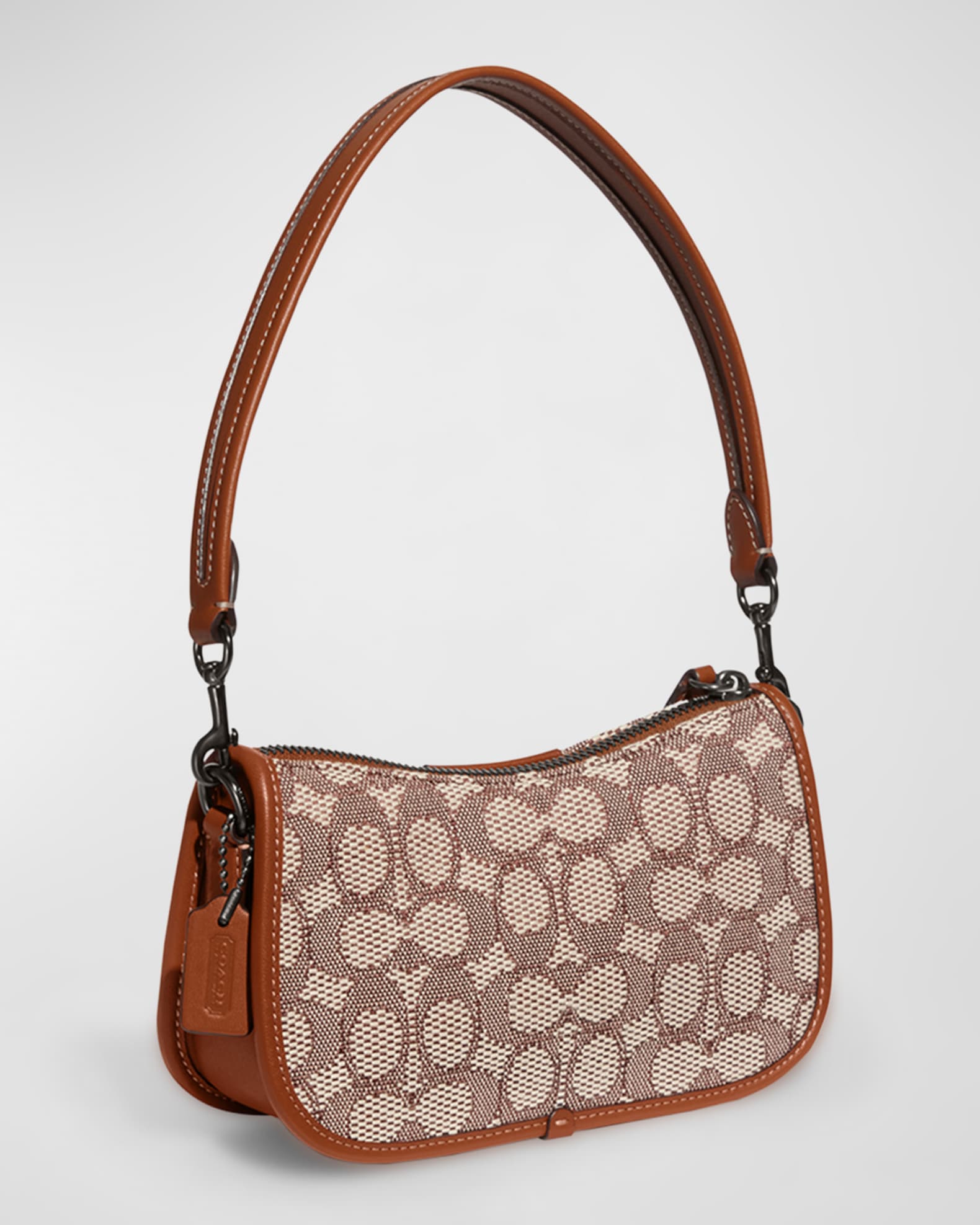 Coach Swinger 20 Signature Jacquard Varsity Patches Shoulder Bag ...