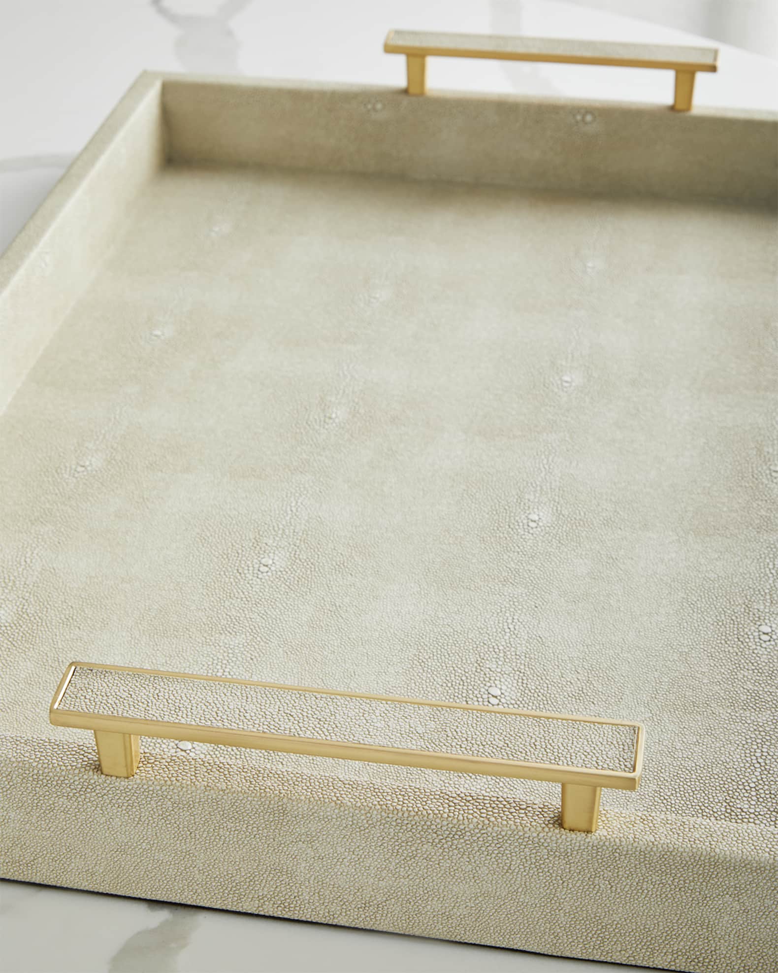 Jamie Young Rectangle Faux Shagreen Tray | Neiman Marcus