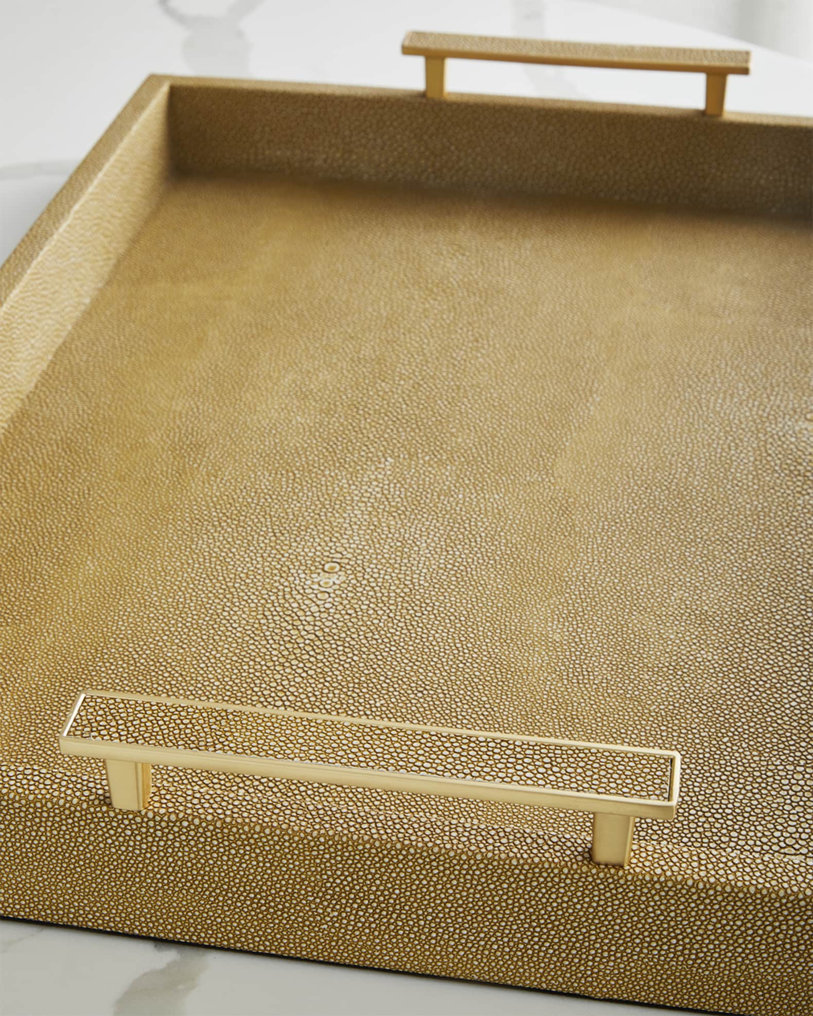 Jamie Young Rectangle Faux Shagreen Tray | Neiman Marcus