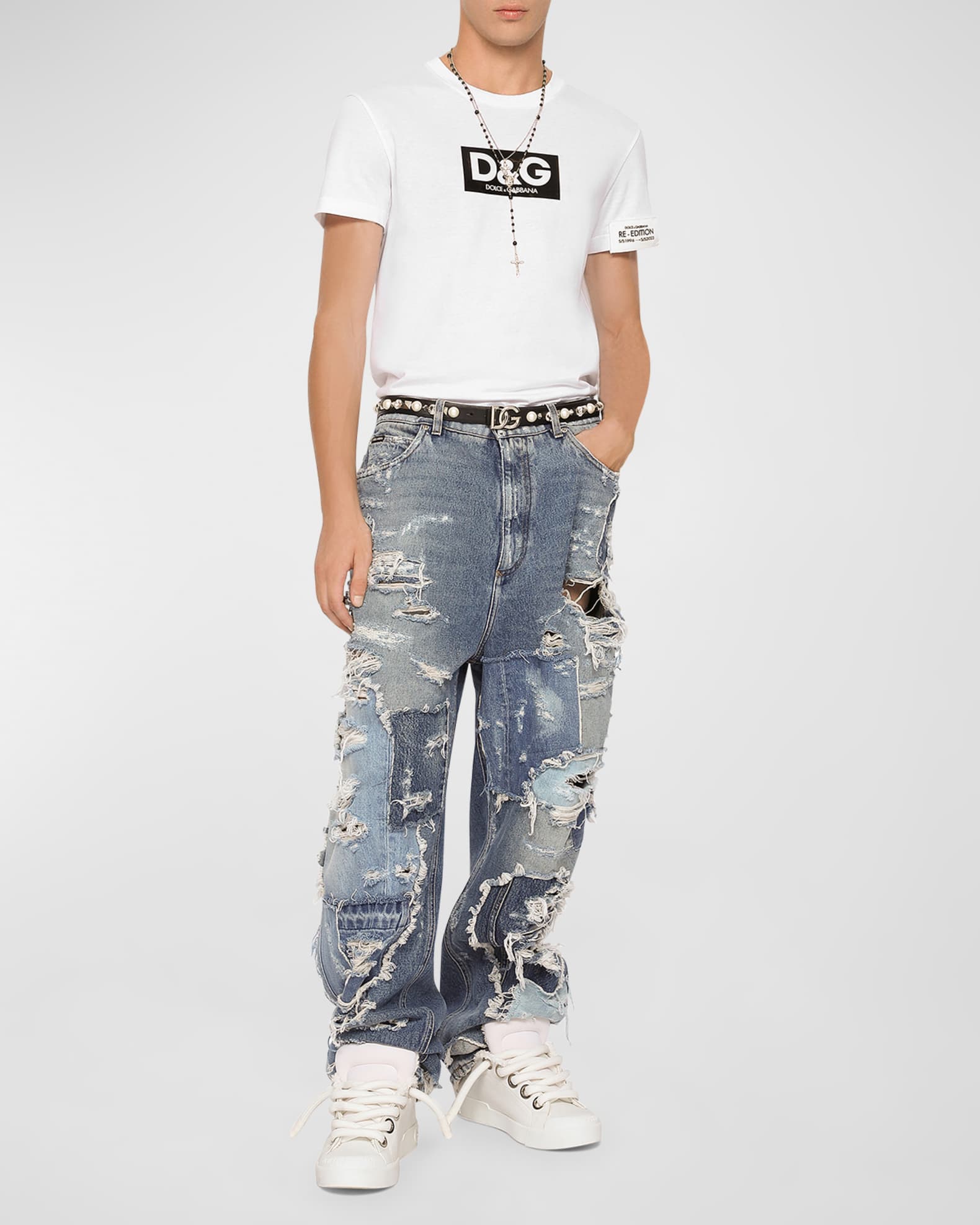 Dolce&Gabbana Men's DG Re-Edition T-Shirt | Neiman Marcus