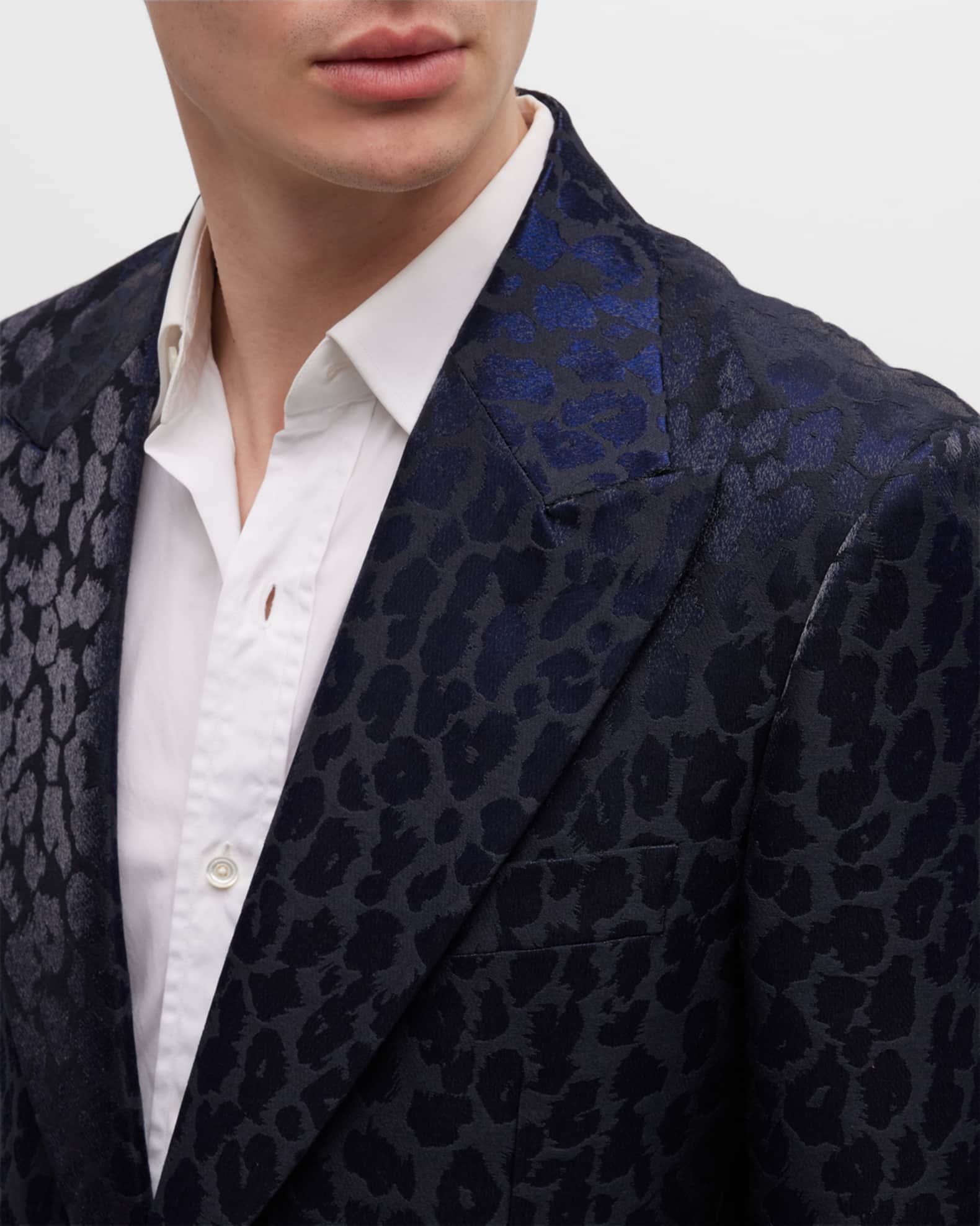 TOM FORD Men's Cooper Lurex Leopard Jacquard Evening Jacket | Neiman Marcus
