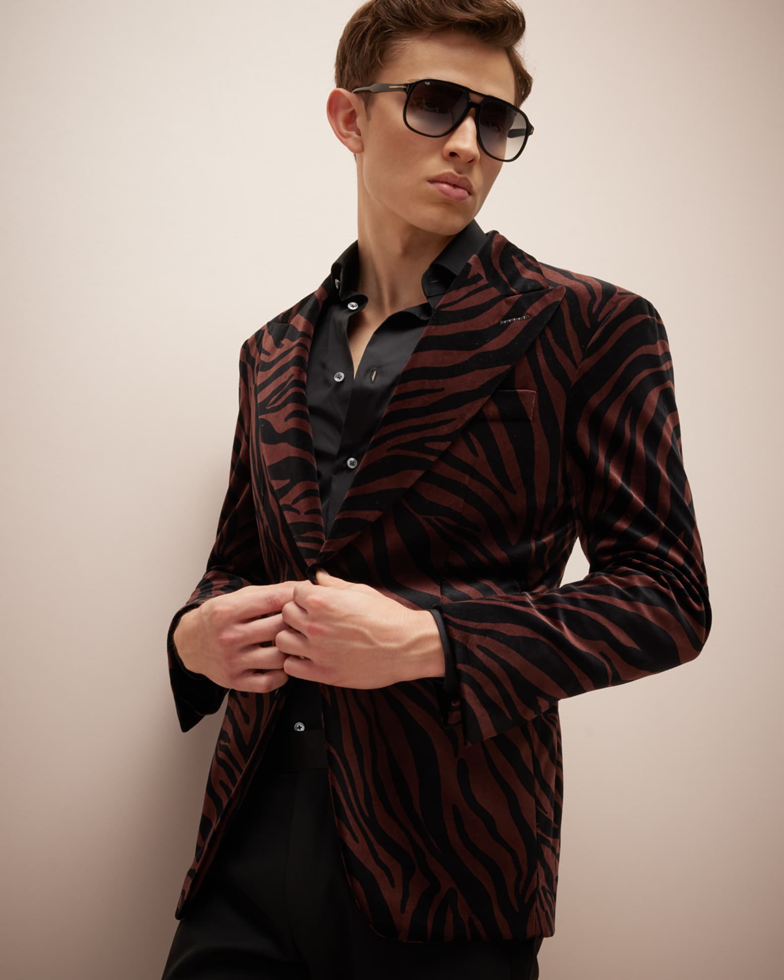 TOM FORD Men's Cooper Zebra Evening Jacket | Neiman Marcus