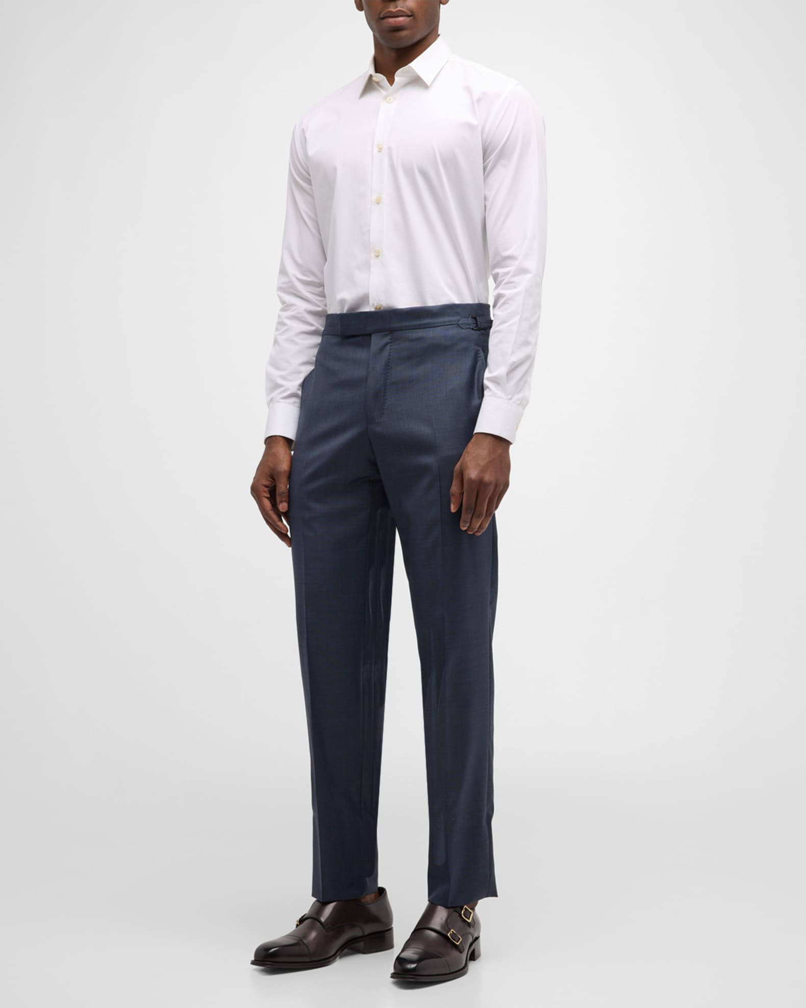 TOM FORD Men's O'Connor Super 110s Sharkskin Pants | Neiman Marcus