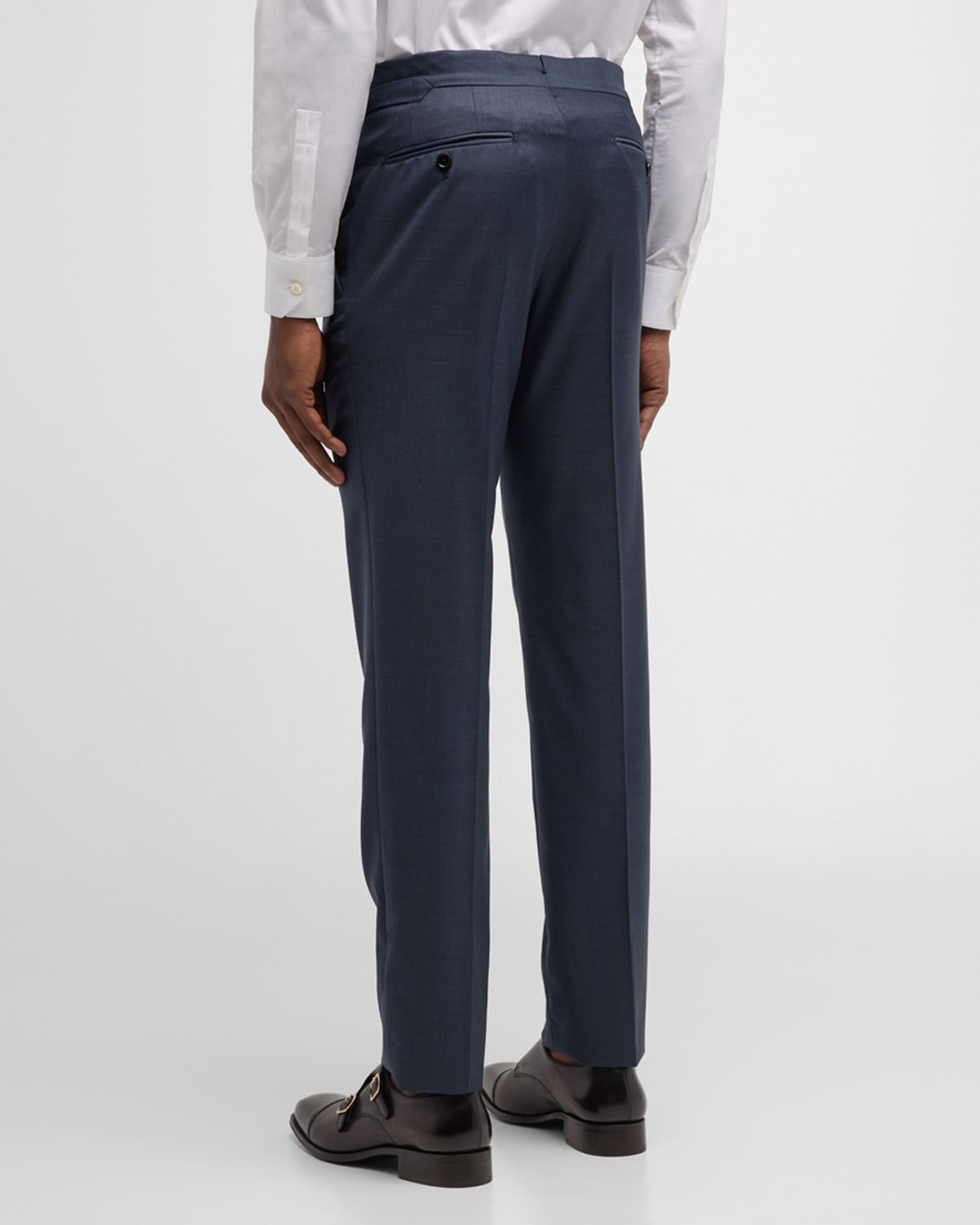 TOM FORD Men's O'Connor Super 110s Sharkskin Pants | Neiman Marcus