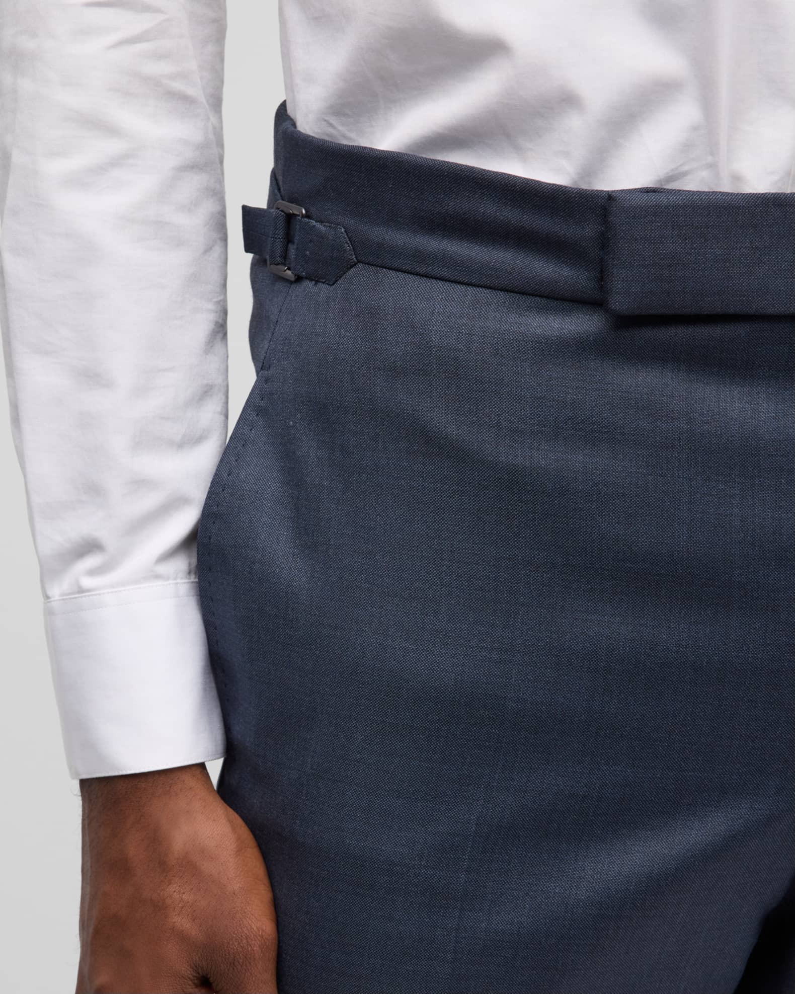 TOM FORD Men's O'Connor Super 110s Sharkskin Pants | Neiman Marcus