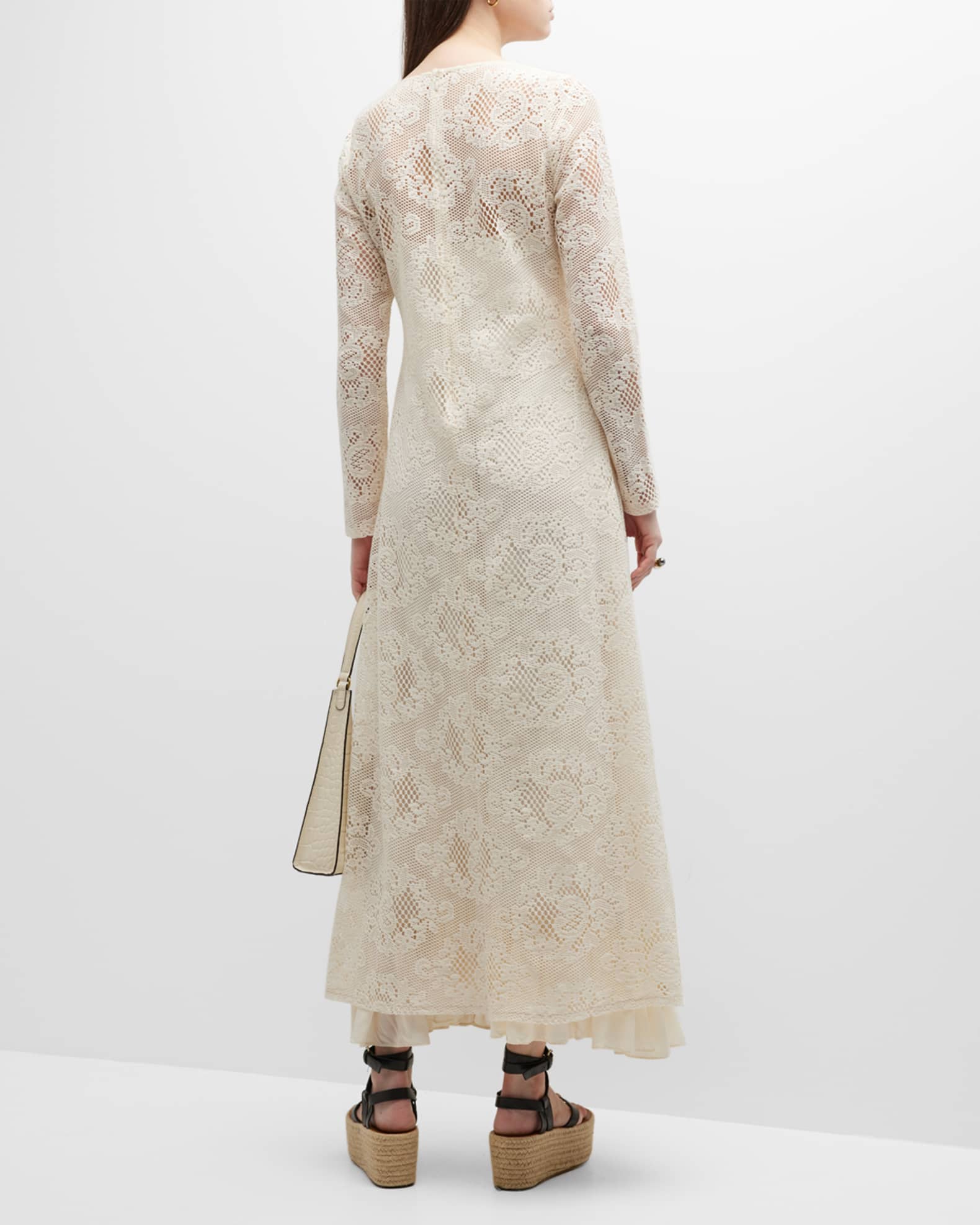 Johnny Was Tayla Long-Sleeve Lace Maxi Dress | Neiman Marcus