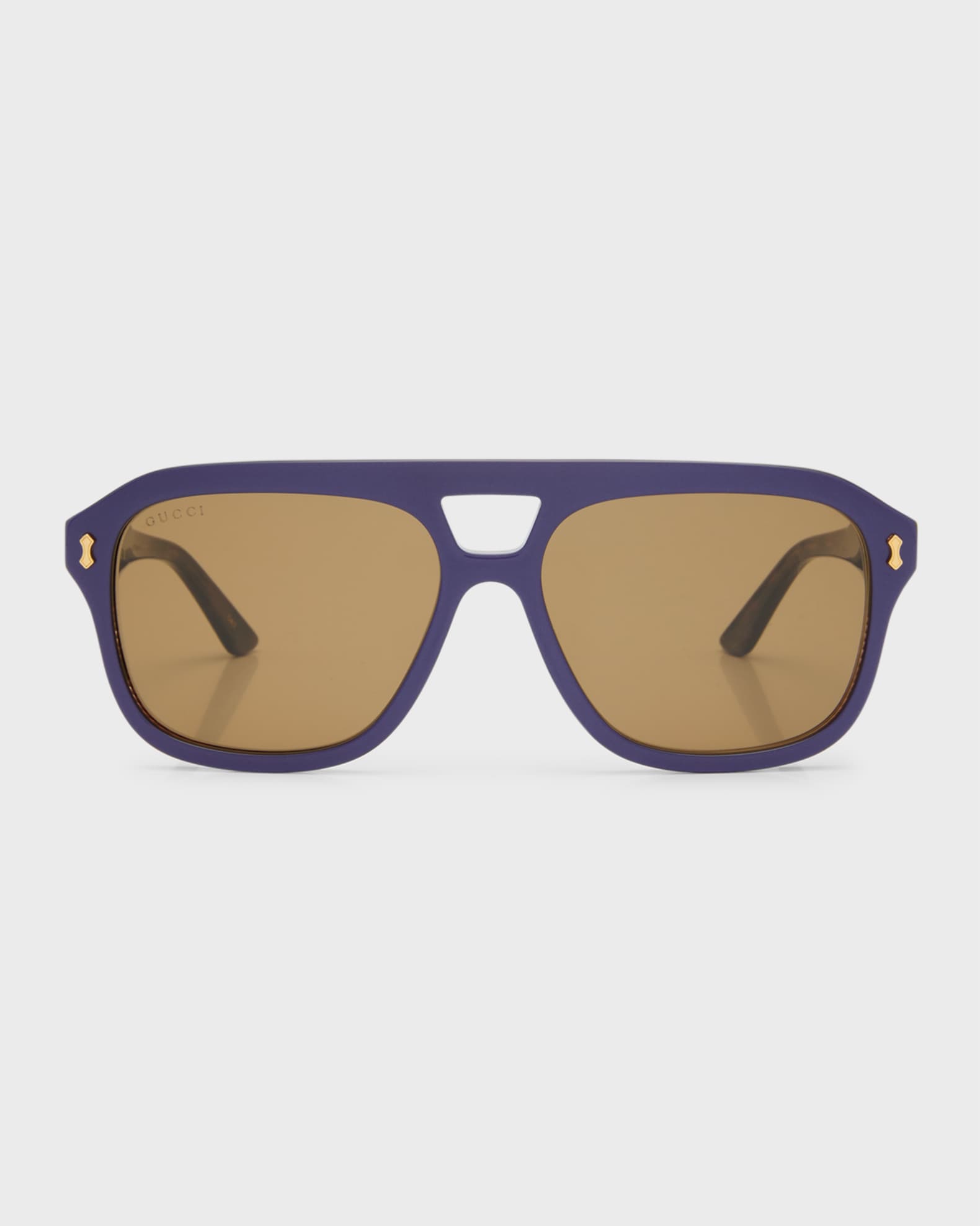 Gucci Men's Aviator Acetate Sunglasses with Logo | Neiman Marcus