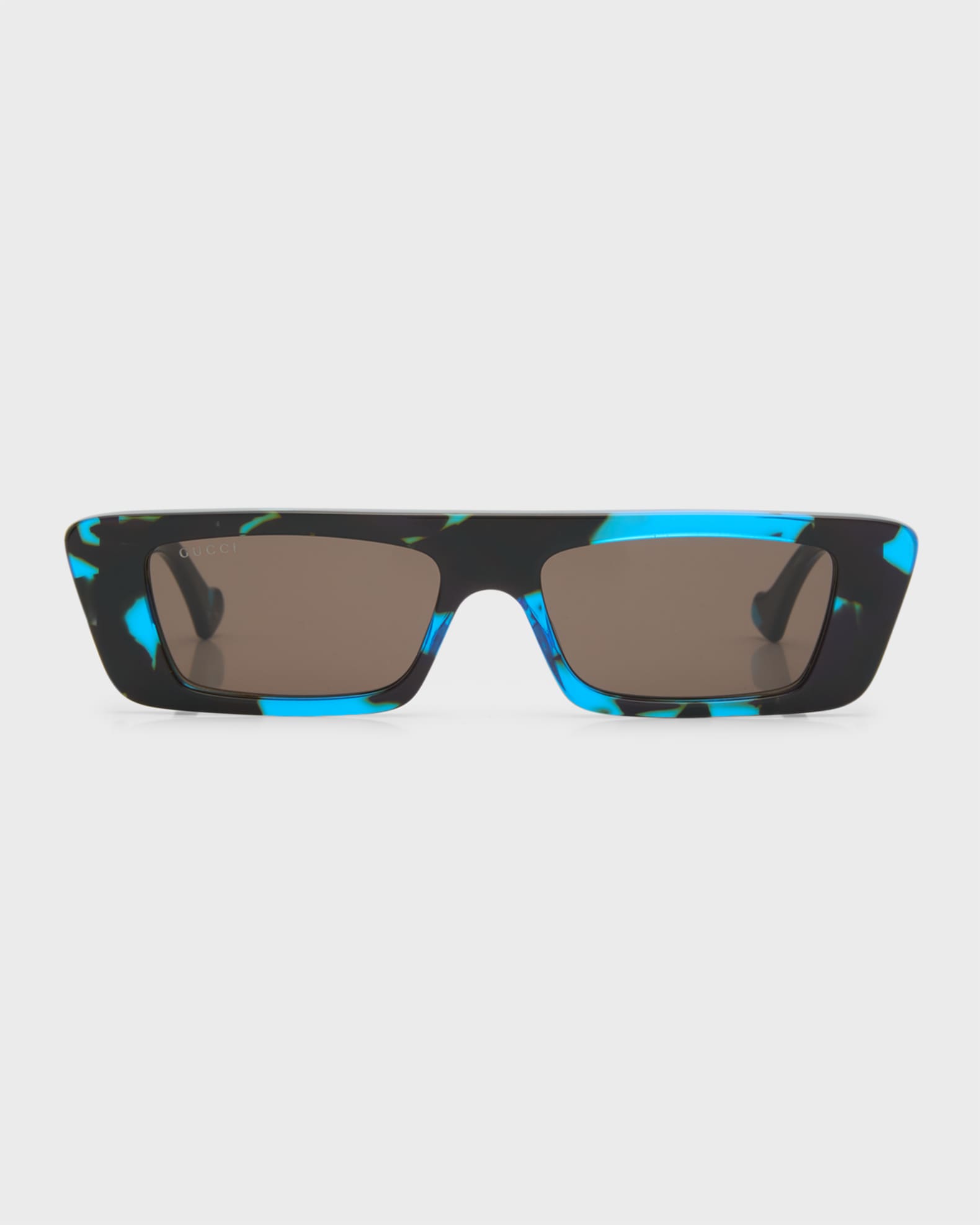 Gucci Men's Logo Rectangle Acetate Sunglasses | Neiman Marcus