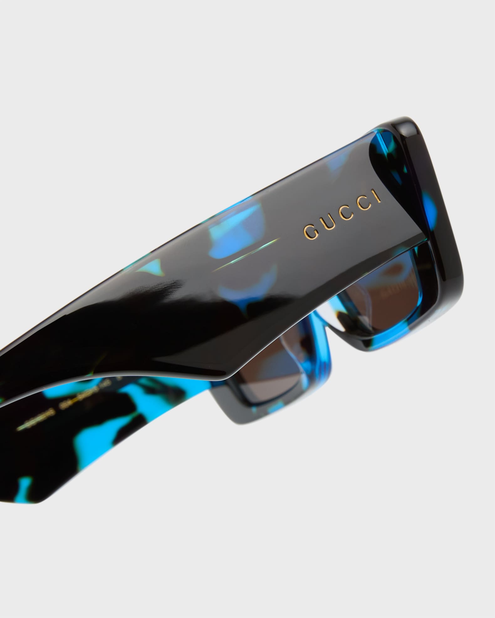 Gucci Men's Logo Rectangle Acetate Sunglasses | Neiman Marcus
