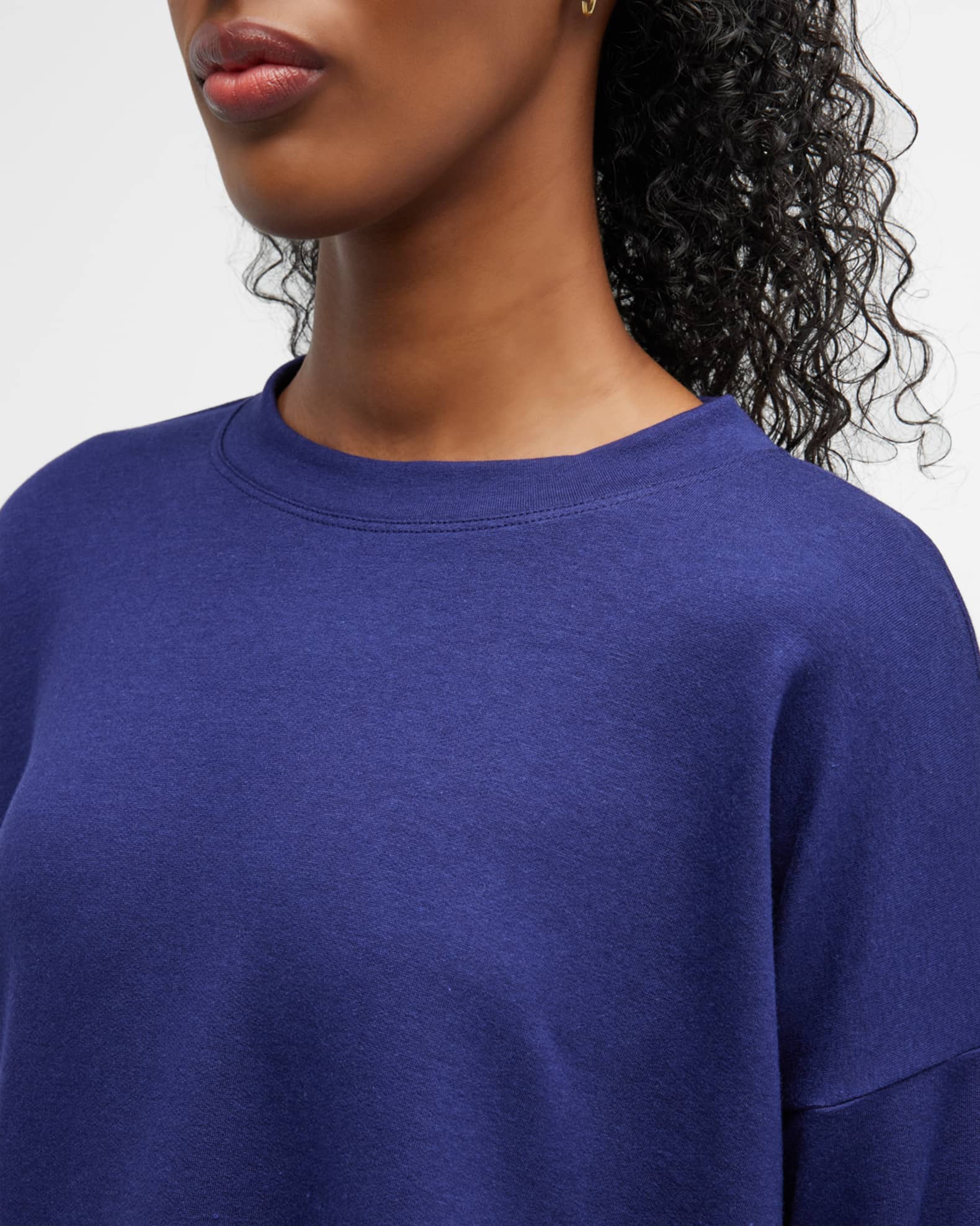 Eileen Fisher Drop-Shoulder Brushed Terry Tunic | Neiman Marcus