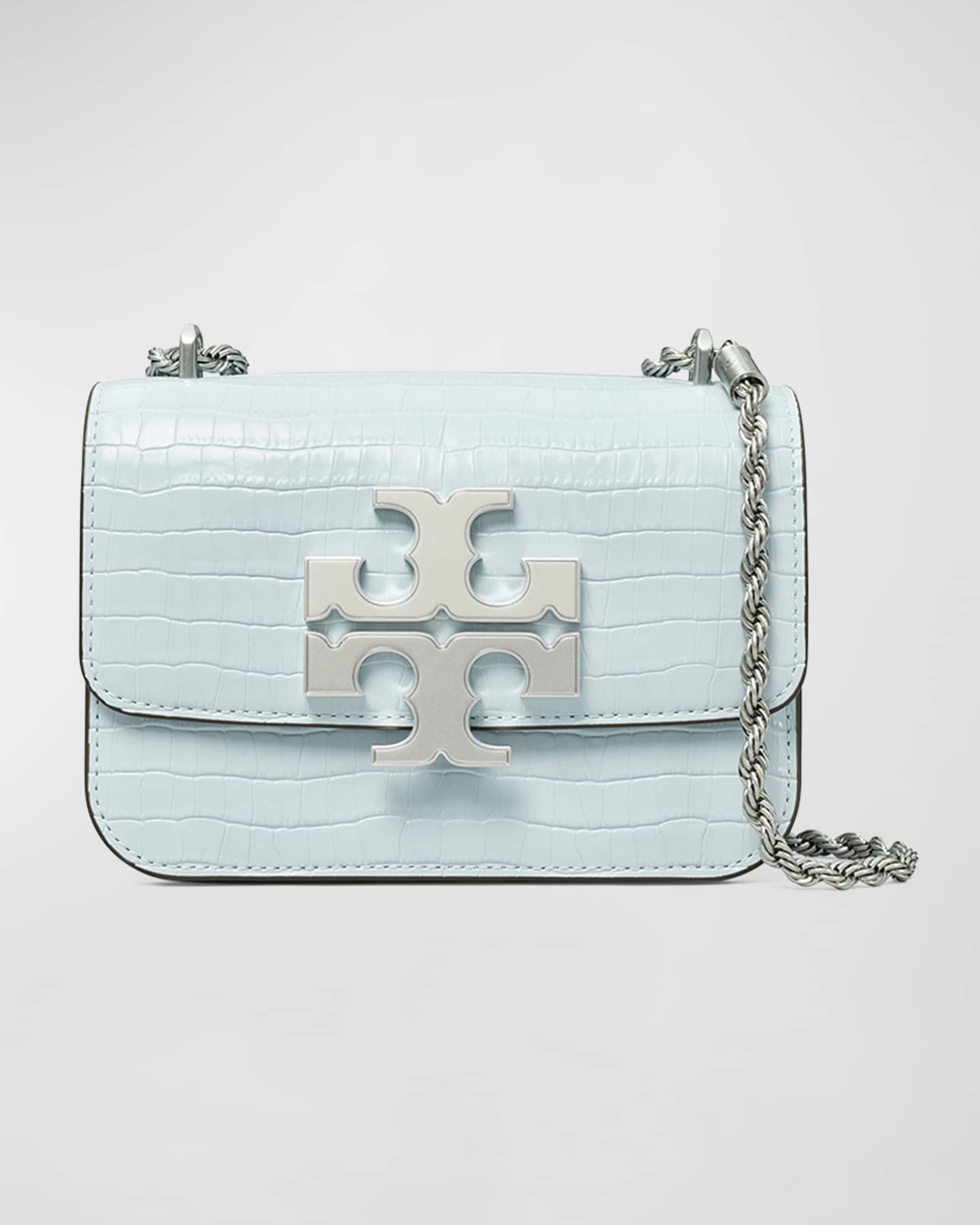 Tory Burch Eleanor Small Croc-Embossed Convertible Shoulder Bag ...