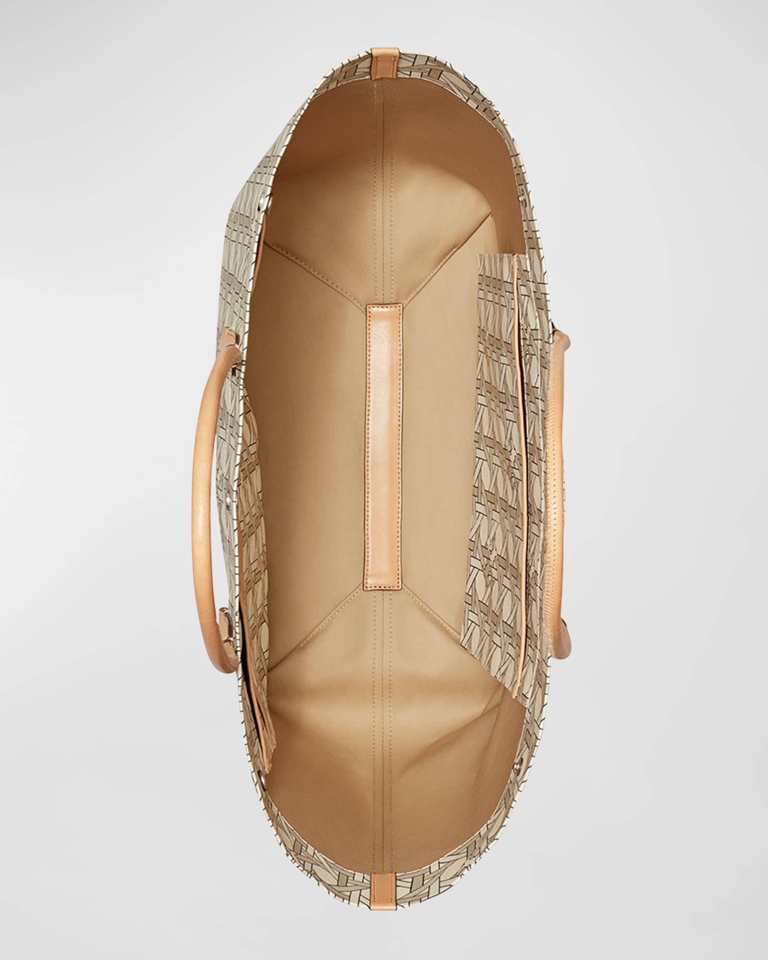 Tory Burch Basketweave Canvas East-West Tote Bag | Neiman Marcus