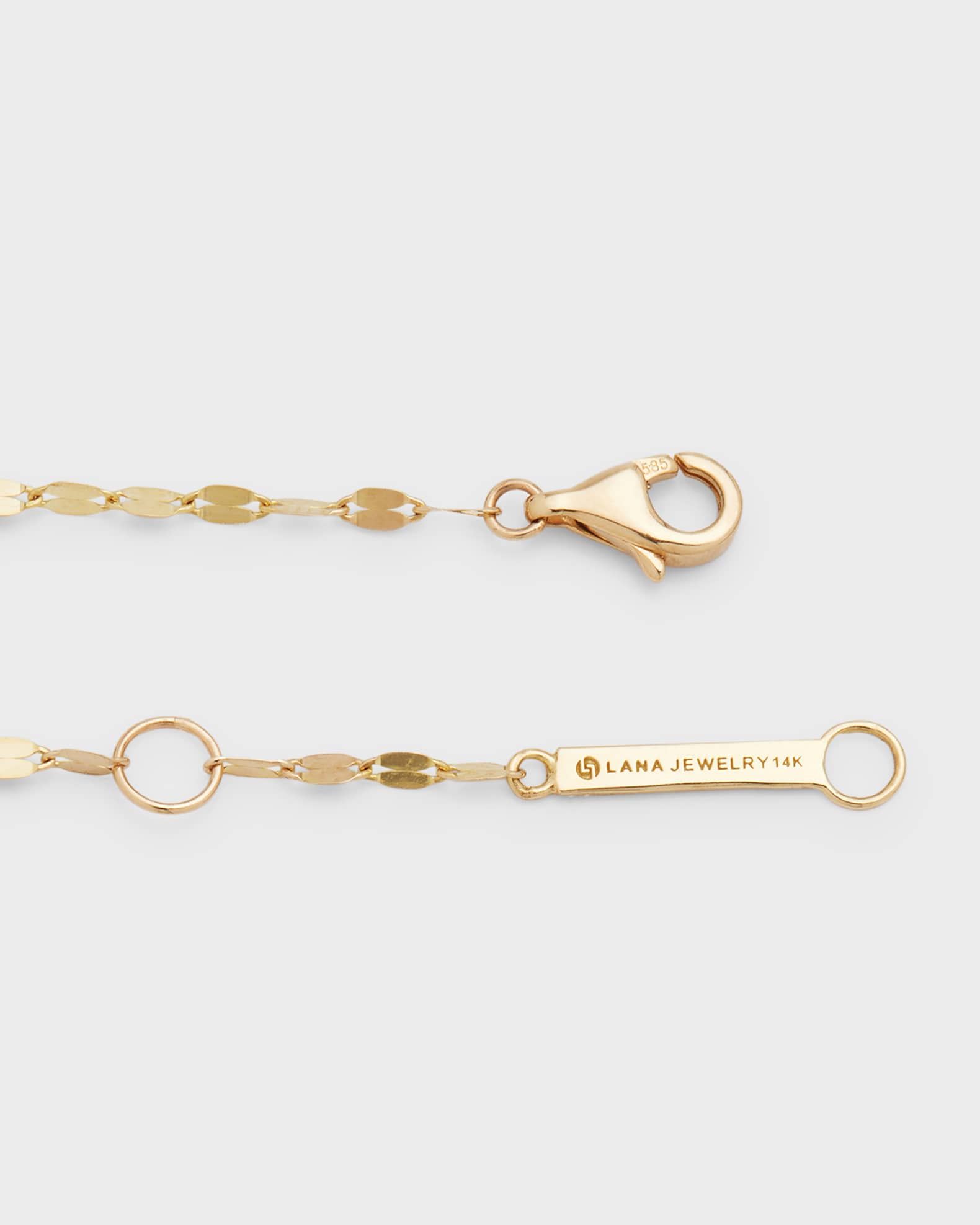 LANA 14K Gold Flawless Mini Diamond Bar Pendant Necklace | Neiman Marcus