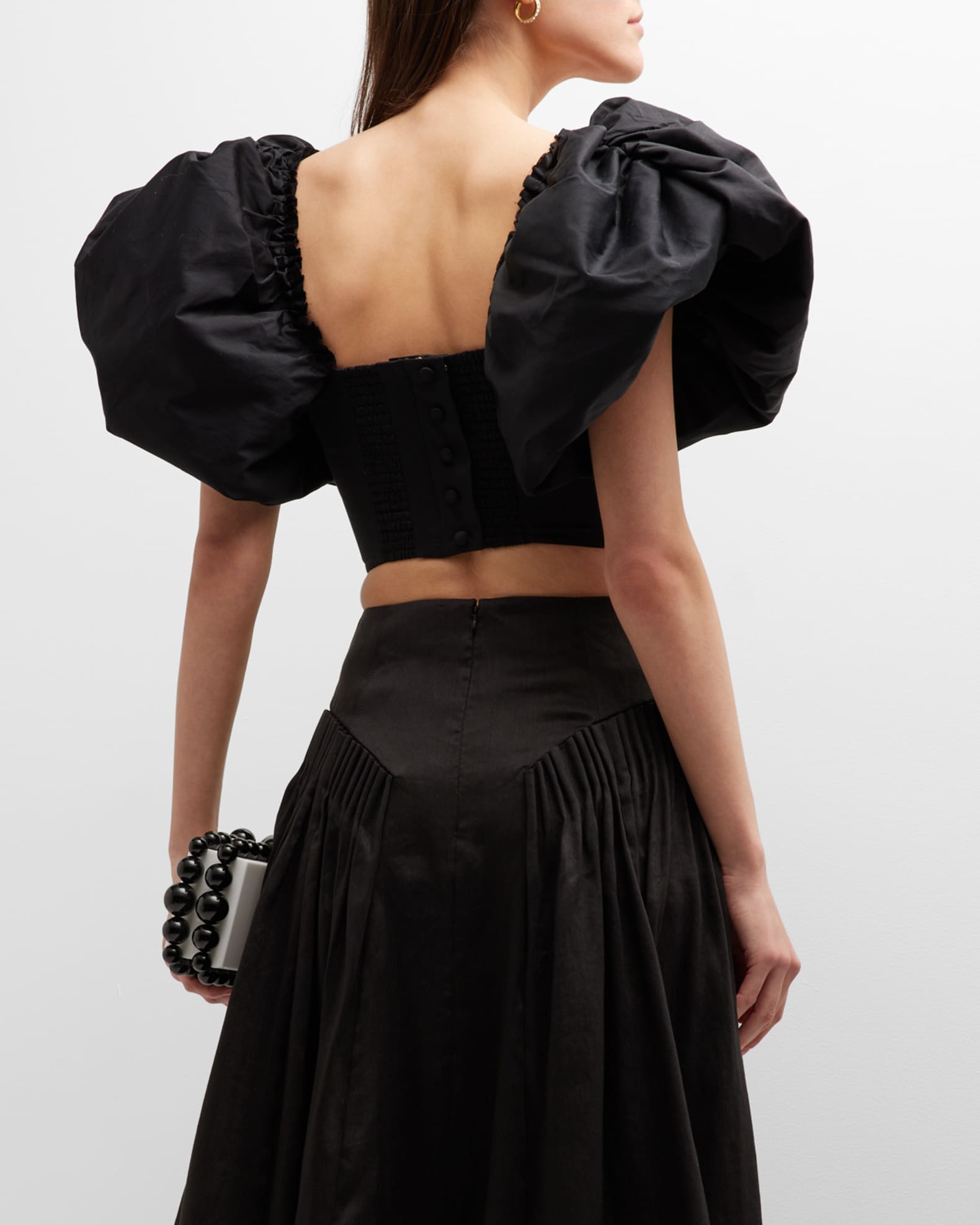 Aje Marcel Puff-Sleeve Bodice Bustier Top | Neiman Marcus