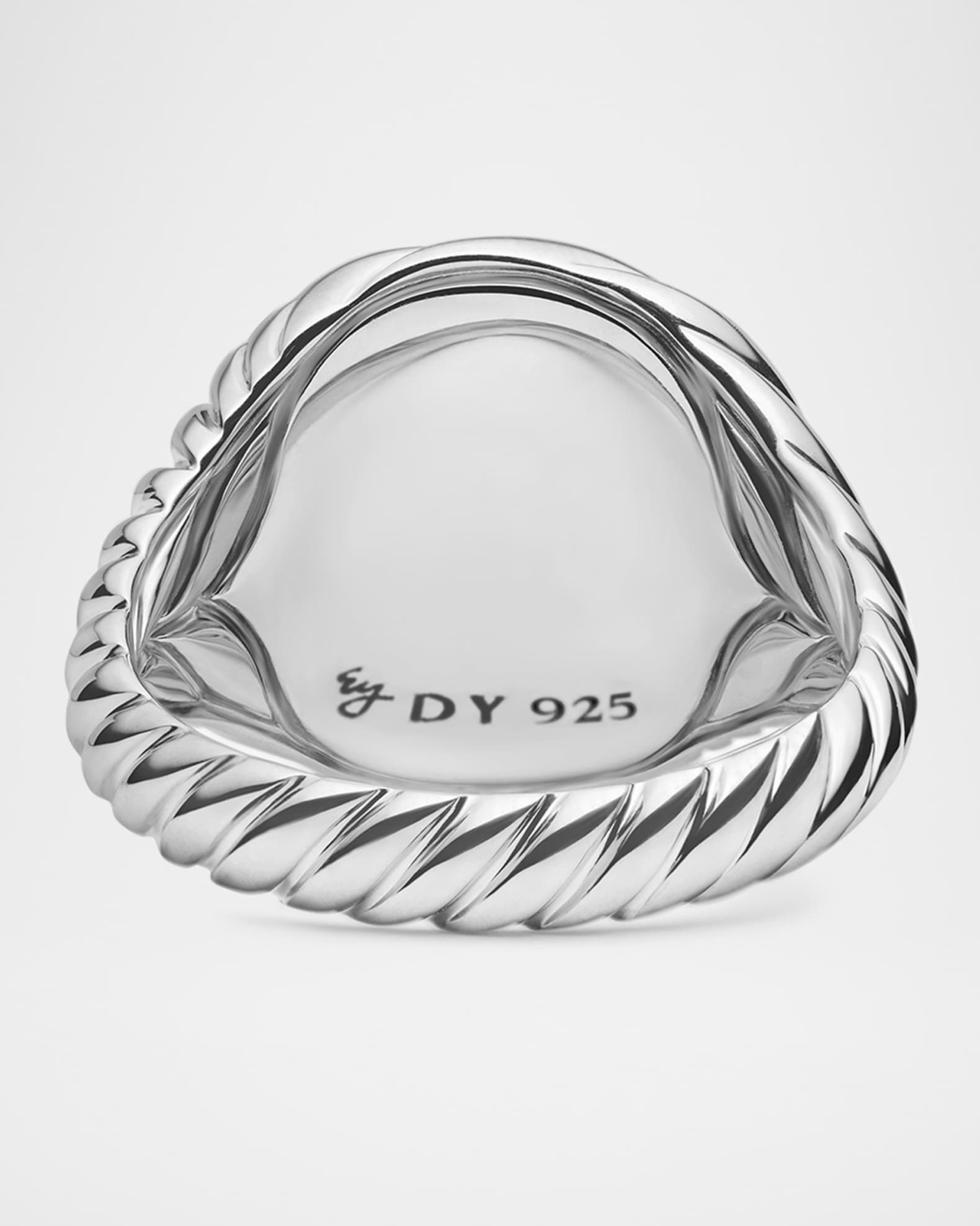 David Yurman Sculpted Cable Pinky Ring in Silver, 13mm | Neiman Marcus