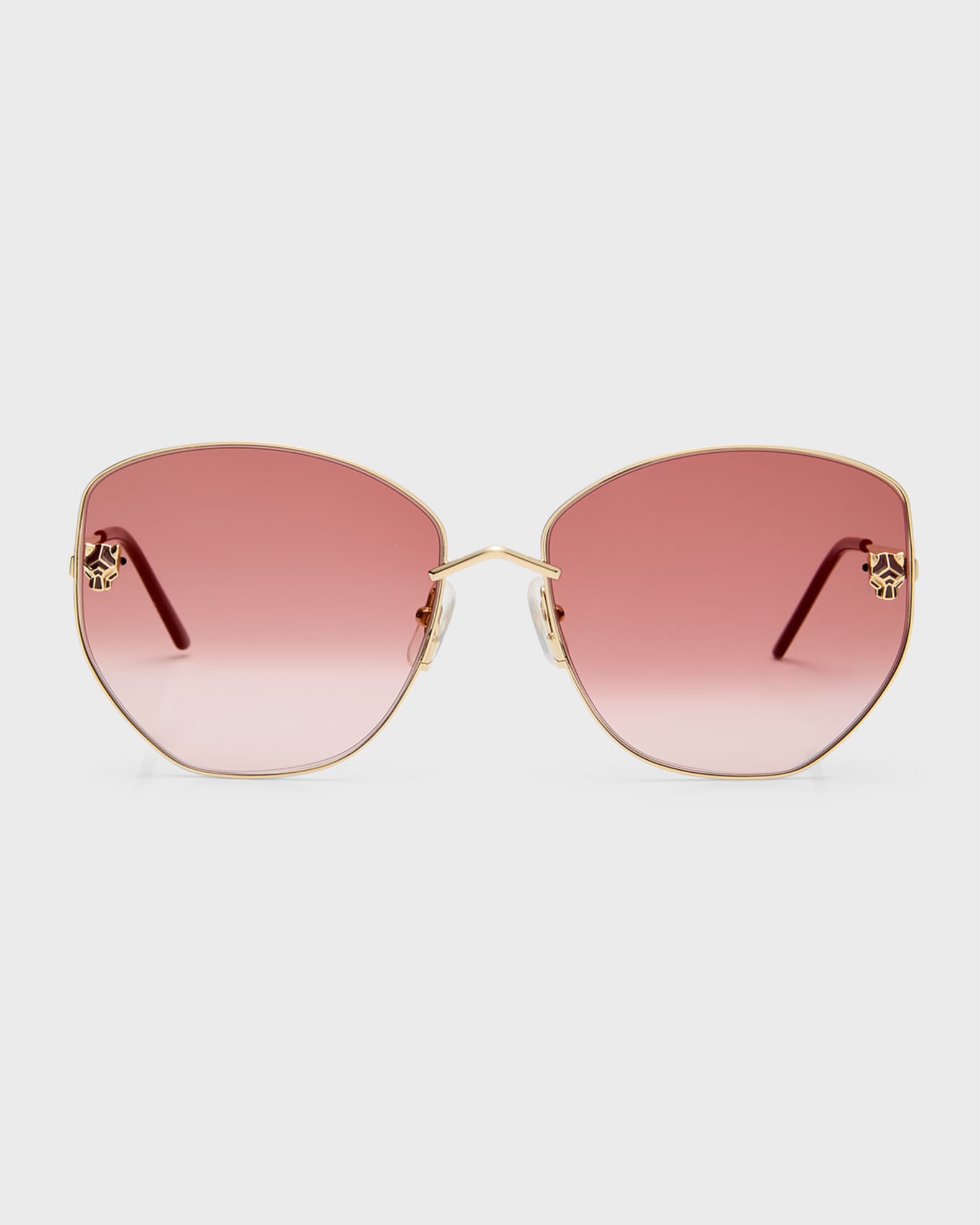 Cartier Gradient Panther Metal Butterfly Sunglasses | Neiman Marcus