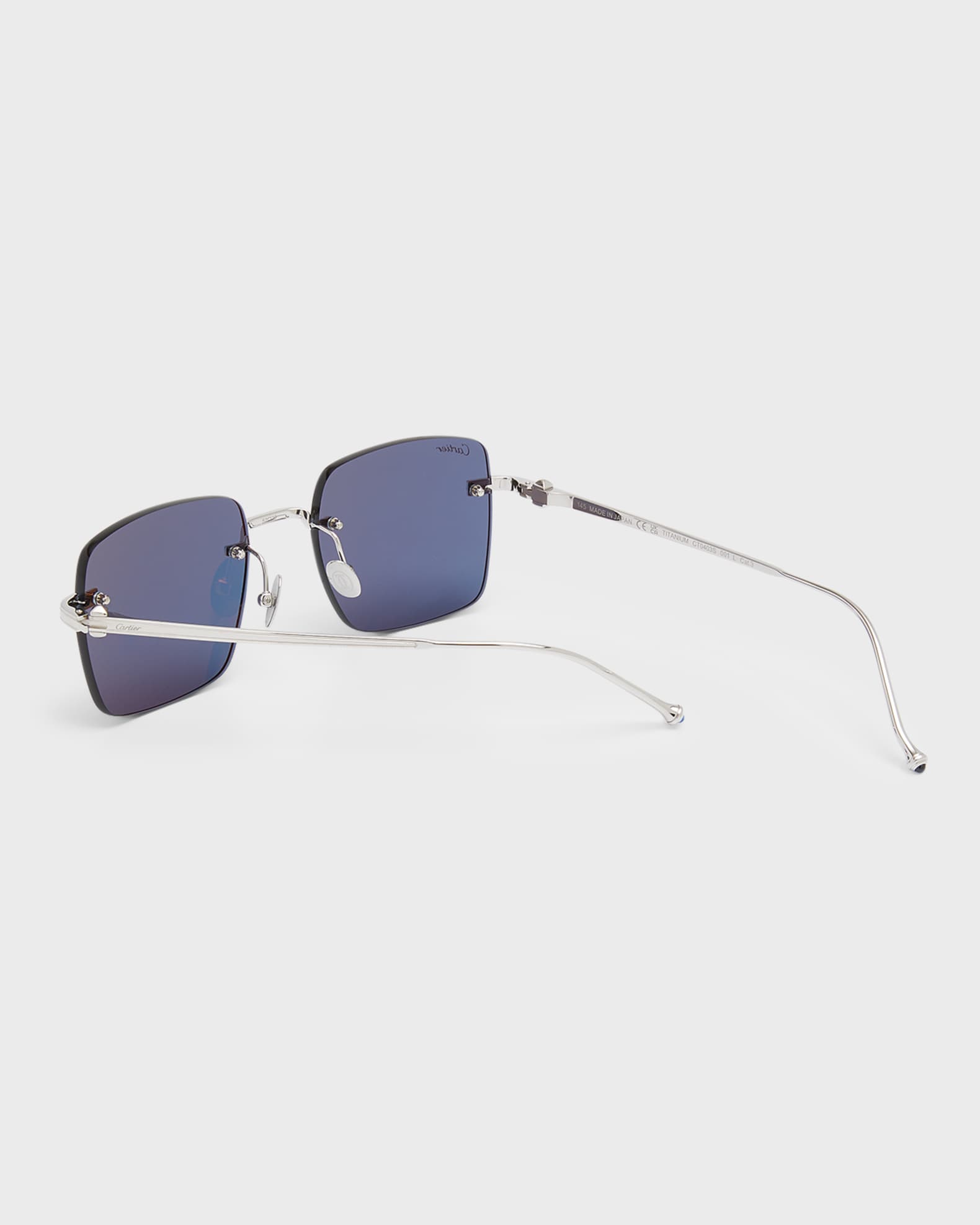 Cartier Men's Rimless Rectangle Metal Sunglasses | Neiman Marcus