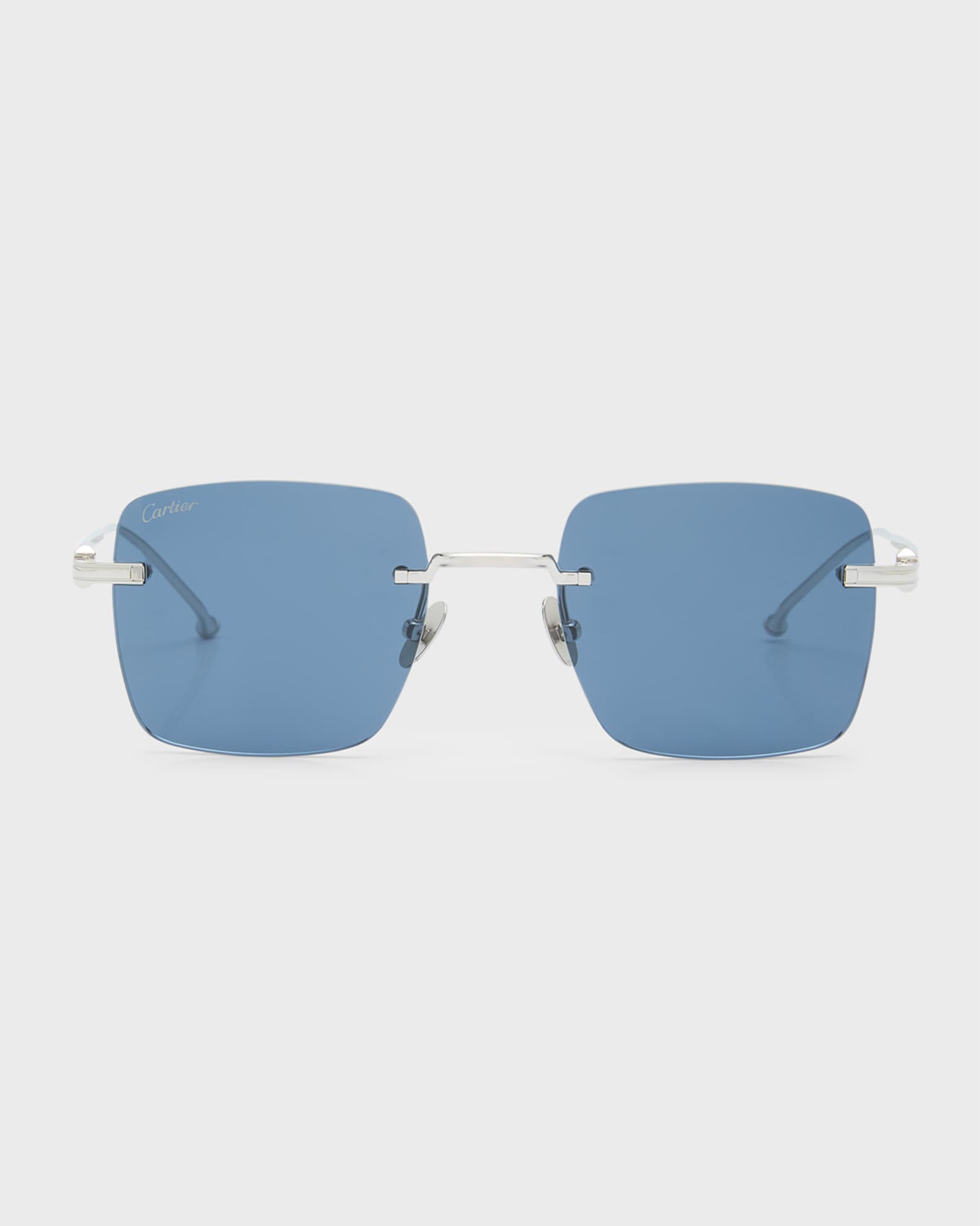 Cartier Men's Rimless Rectangle Metal Sunglasses | Neiman Marcus