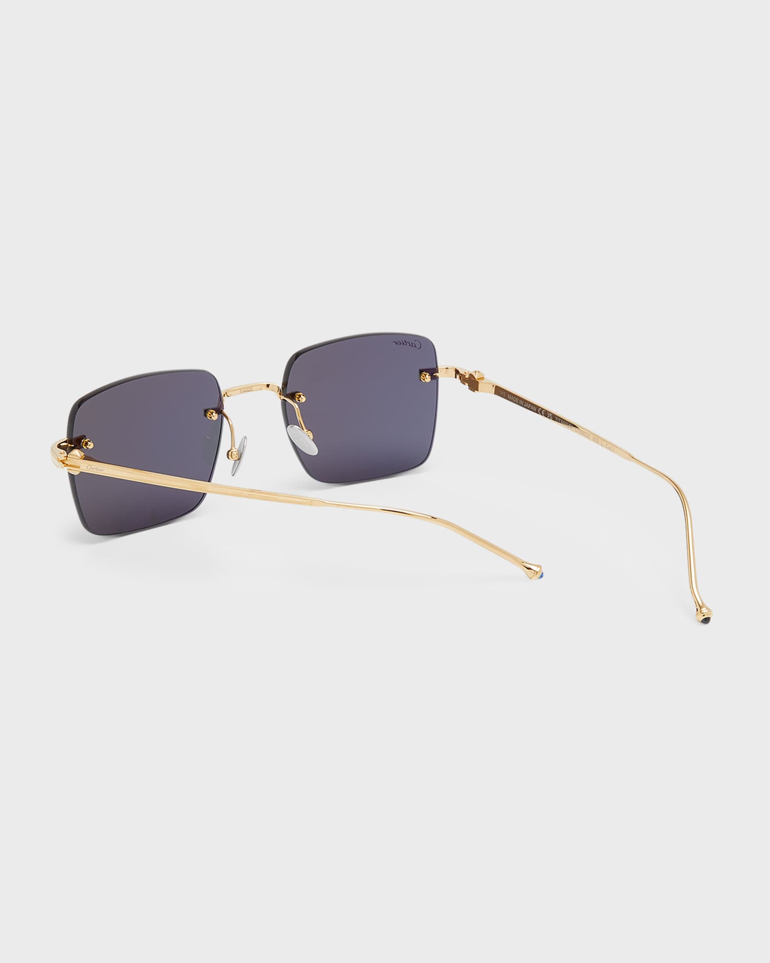 Cartier Men's Rimless Rectangle Metal Sunglasses | Neiman Marcus