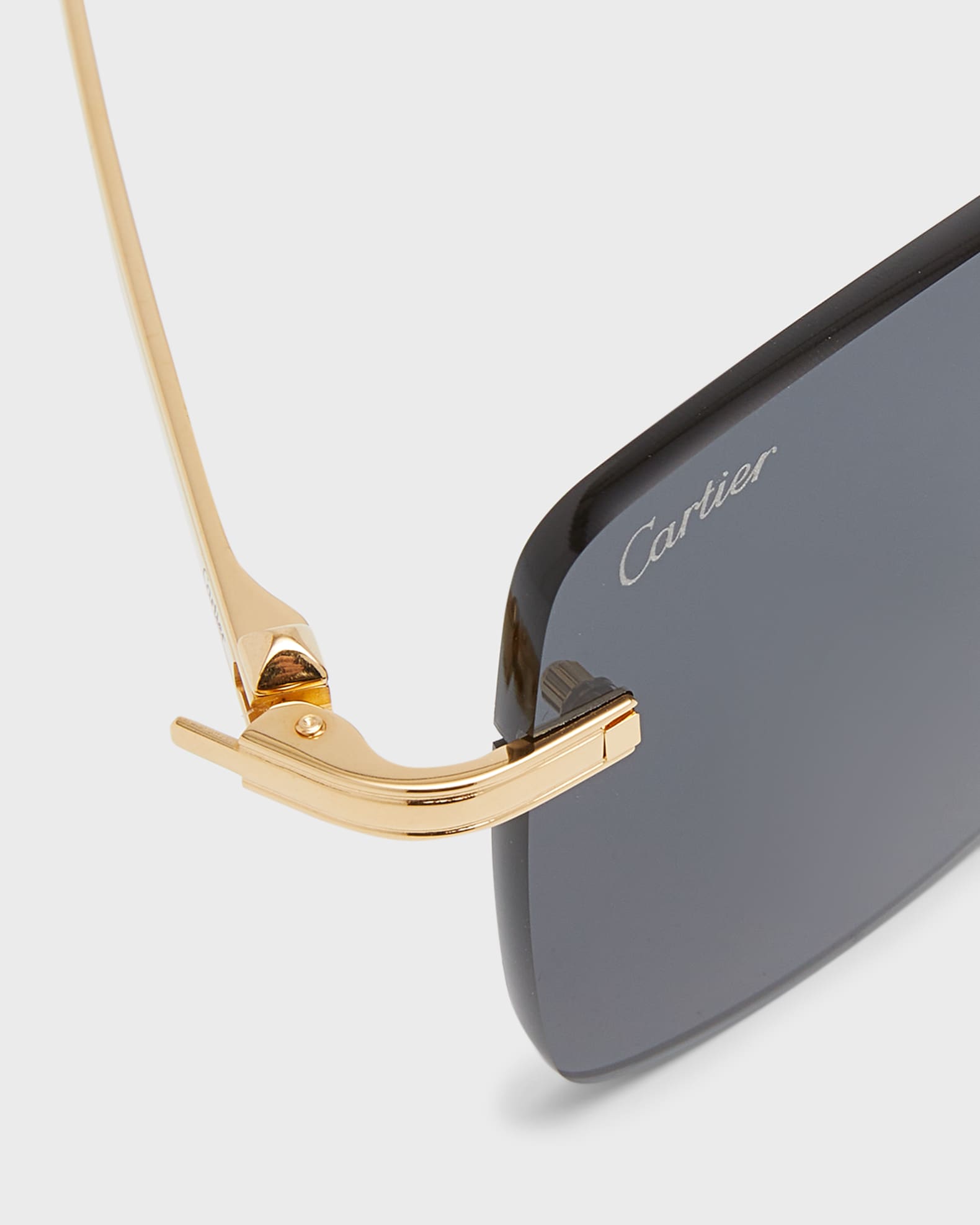 Cartier Men's Rimless Rectangle Metal Sunglasses | Neiman Marcus