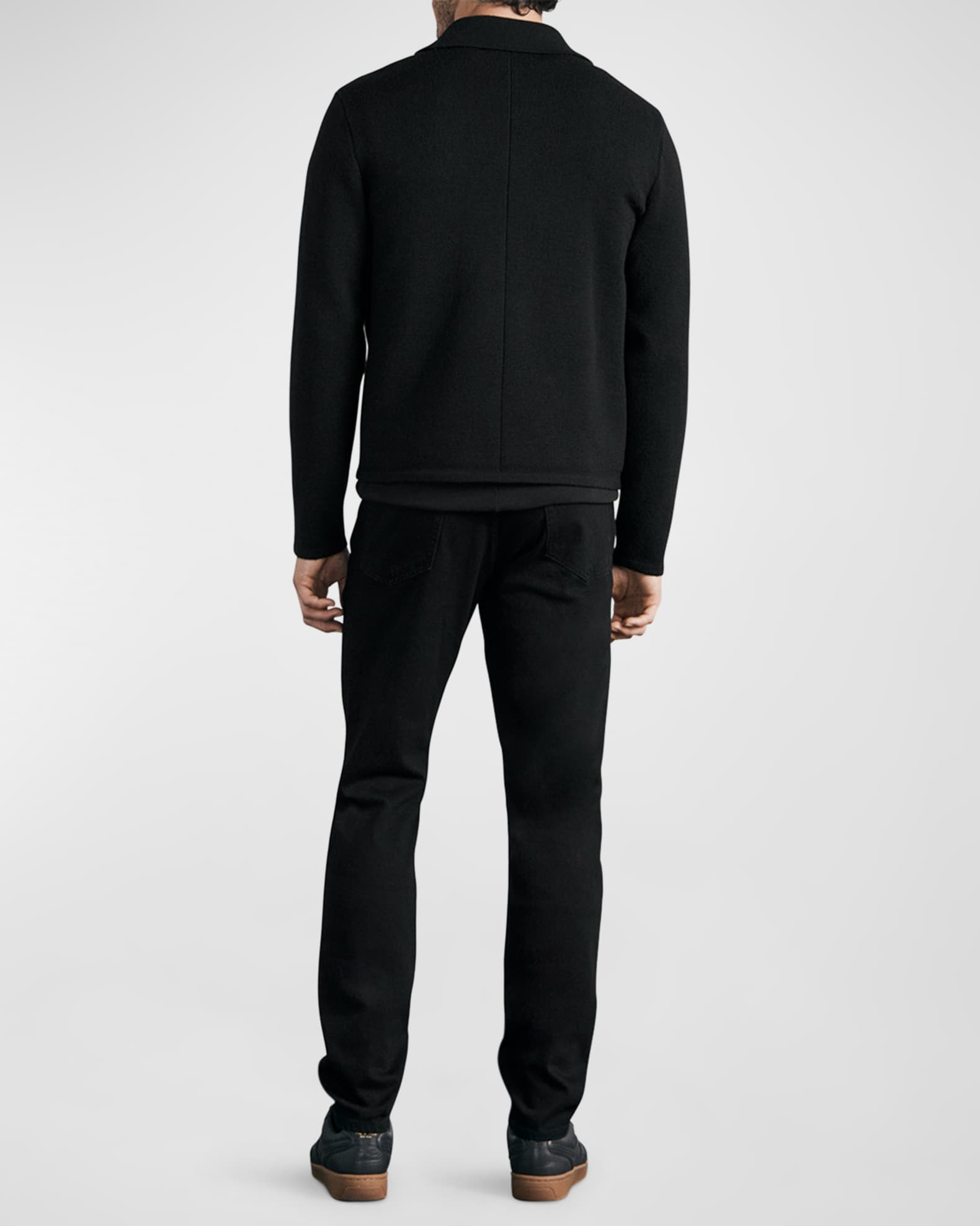 Rag & Bone Men's Melrose Suede-Front Zip Jacket | Neiman Marcus